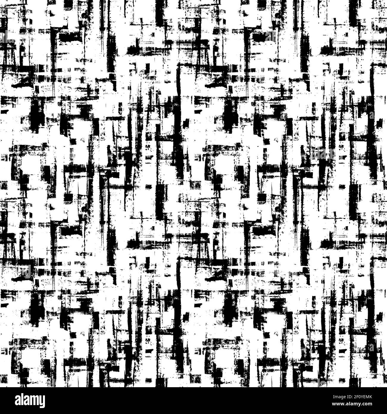 Contemporary Art Seamless Pattern Abstract Grunge Geometric Shapes