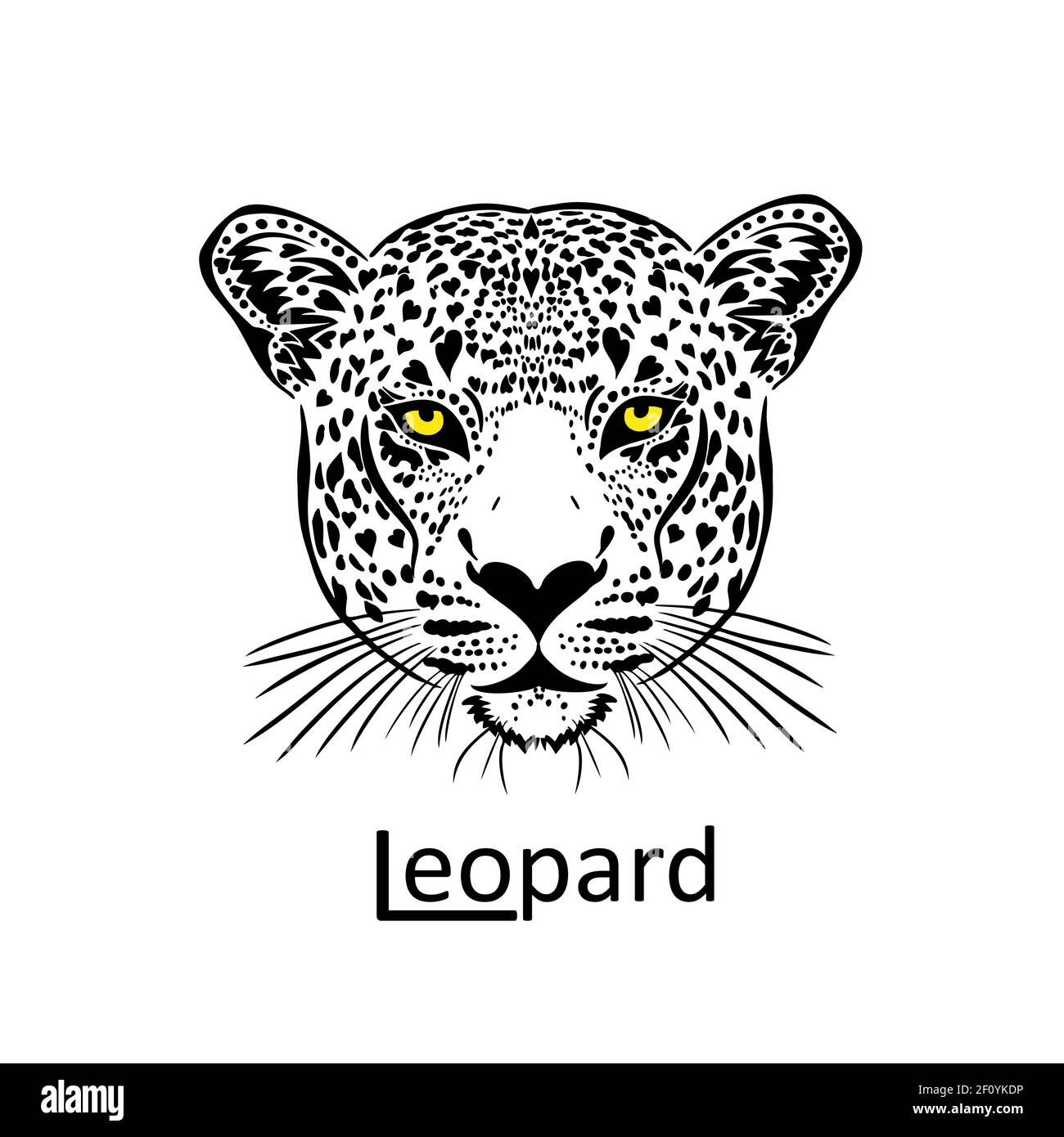 Leopard face. Graphic image. Vector illustration Stock Vector Image ...