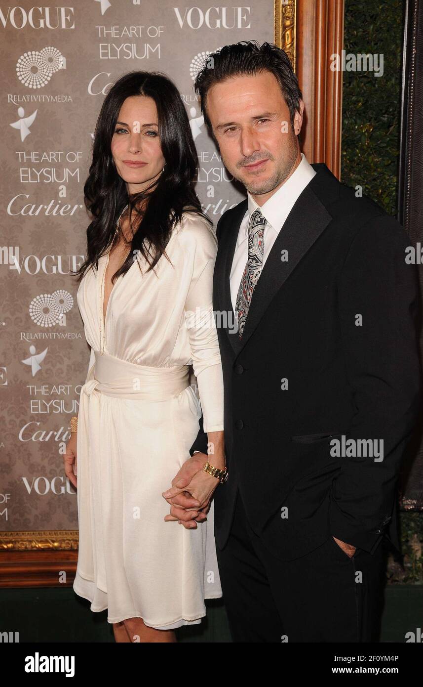 David Arquette and wife Courteney Cox Arquette. 10 January 2008, Santa ...