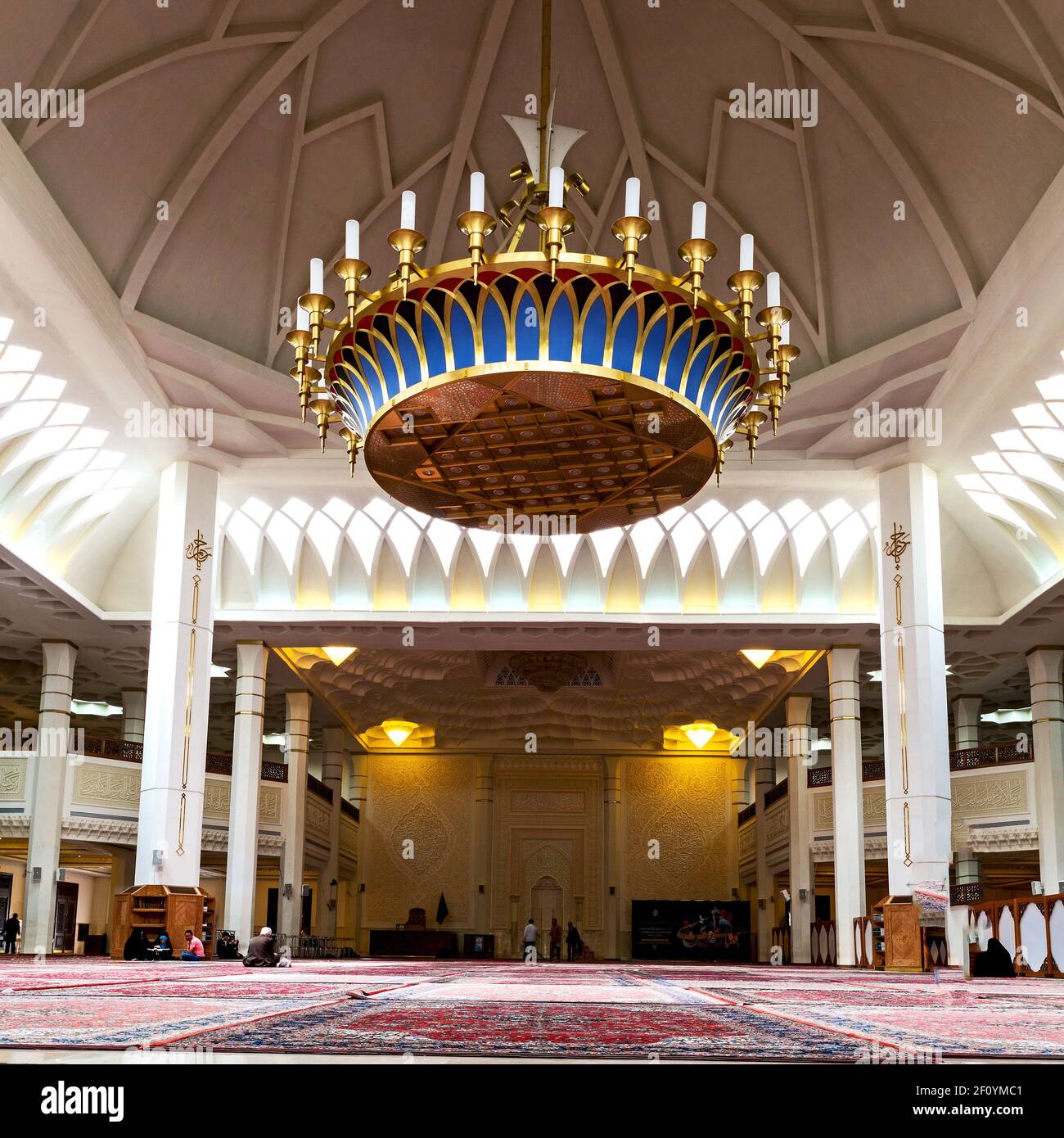 In iran inside the old antique mosque Stock Photo - Alamy