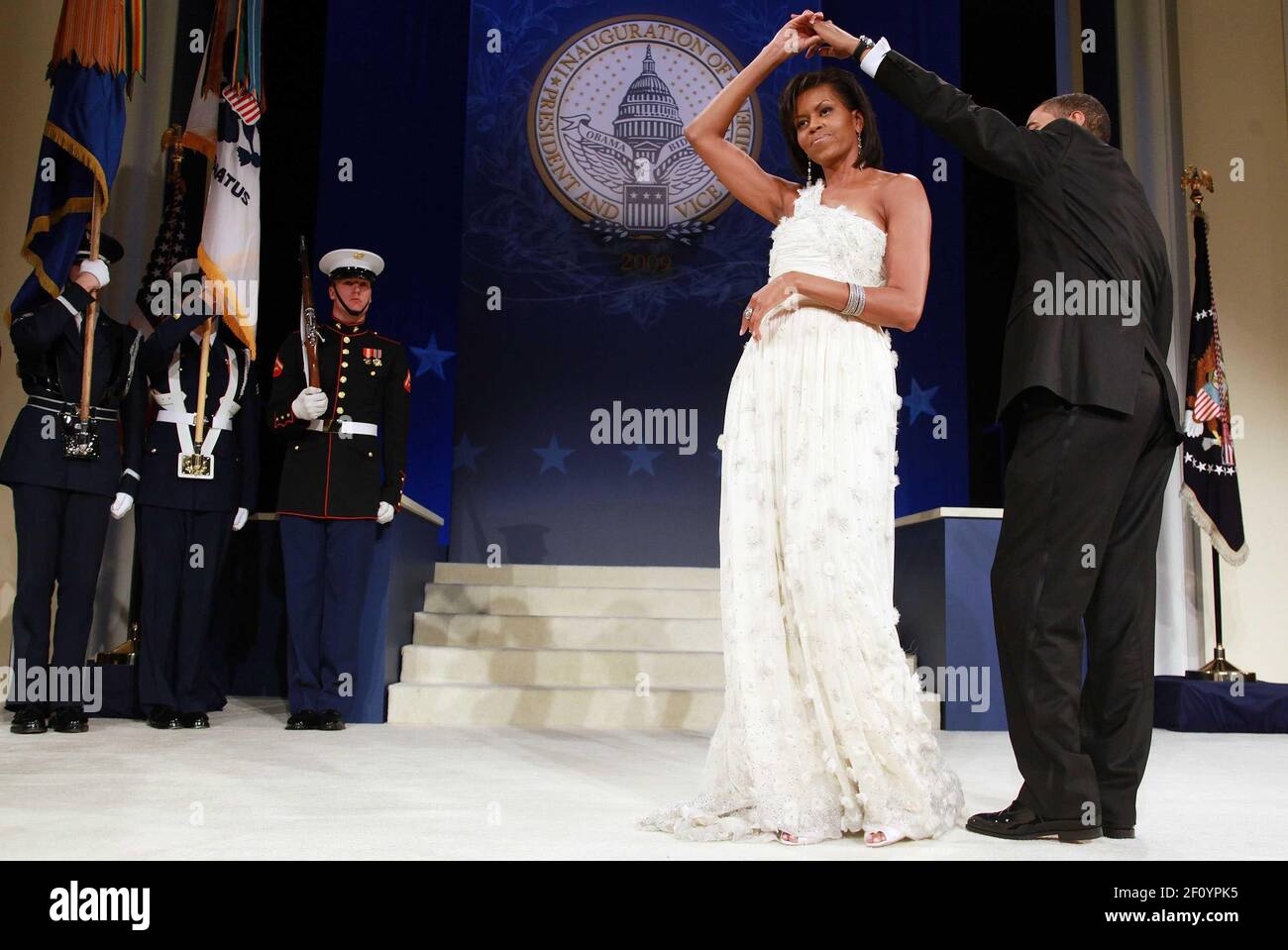 20 January 2009 - Washington, DC - President Barack Obama dances with ...