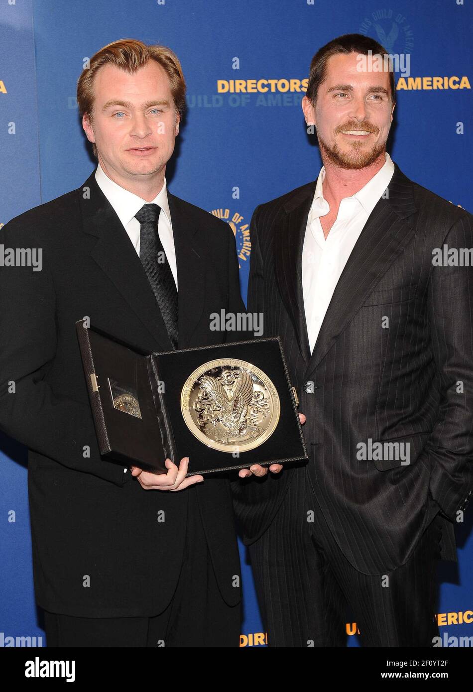 Christopher Nolan and Christian Bale. 31 January 2009, Century City, CA ...