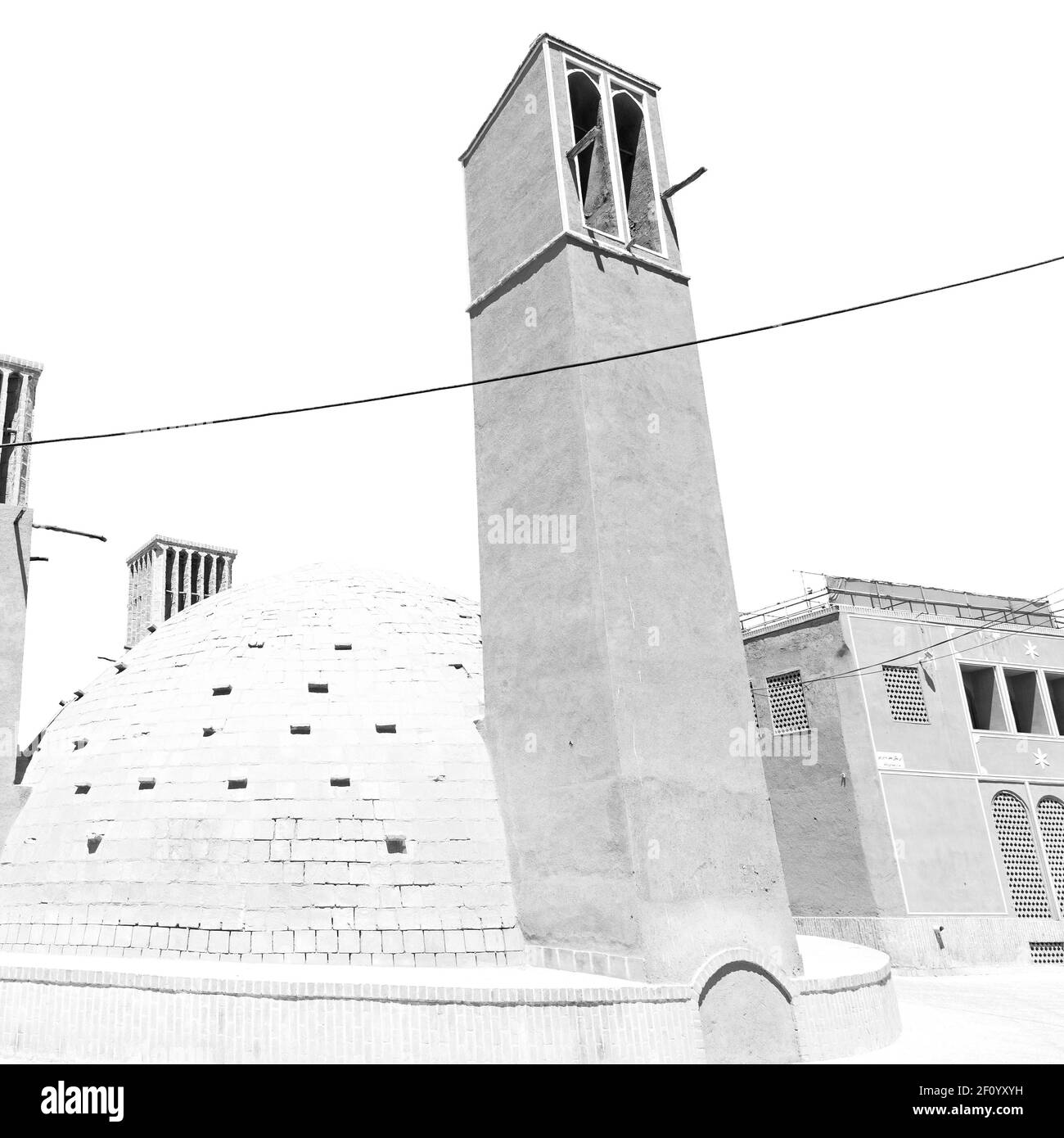 In iran the old wind tower Stock Photo - Alamy