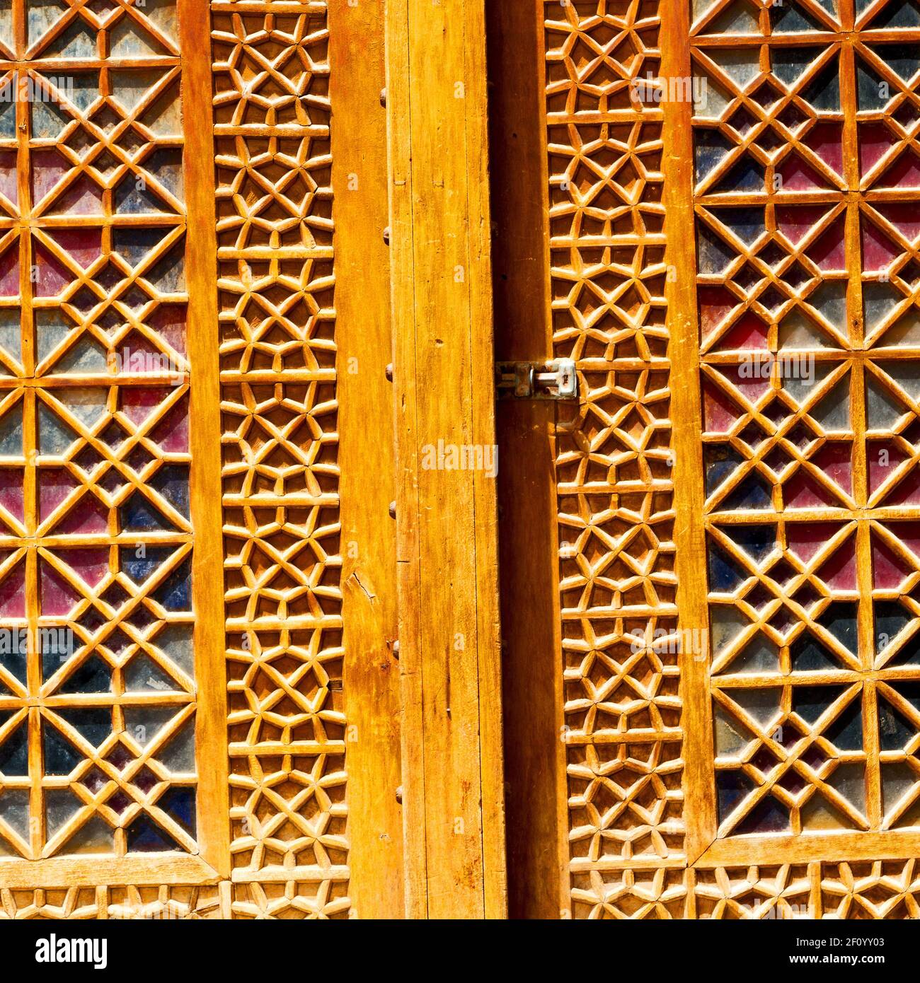 In iran the old architecture window Stock Photo - Alamy