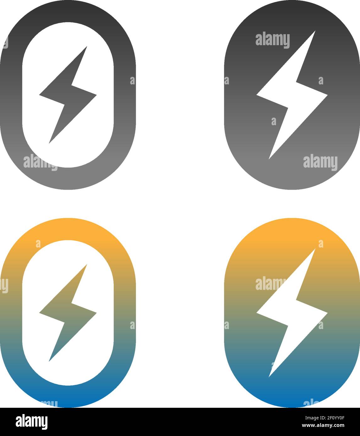 Power symbol lightning icon logo design vector illustrtation Stock ...