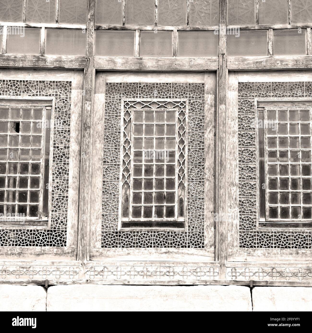 In iran the old architecture window Stock Photo - Alamy