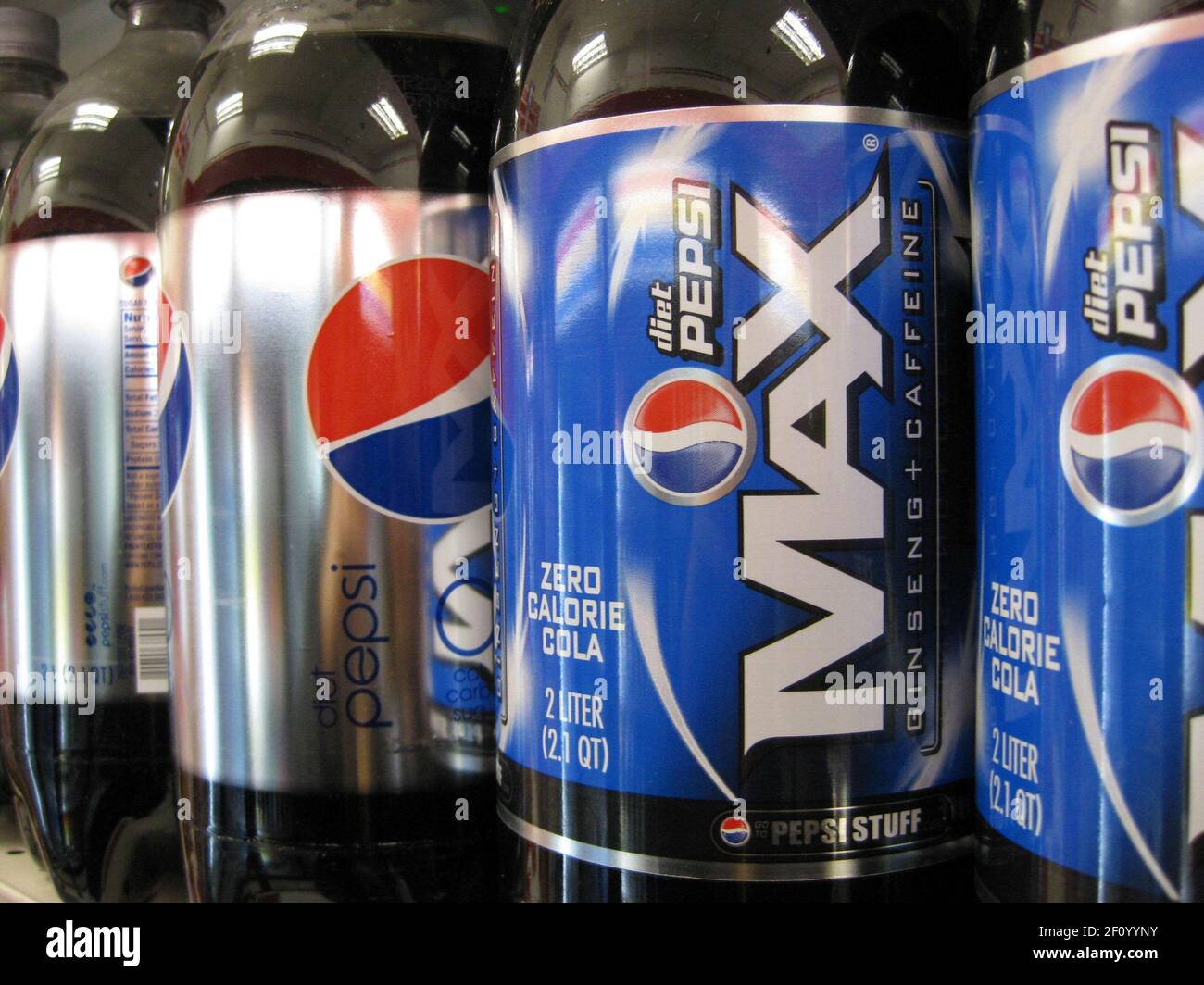 21February 2009 - New York, NY - The new Pepsi logo is displayed on ...