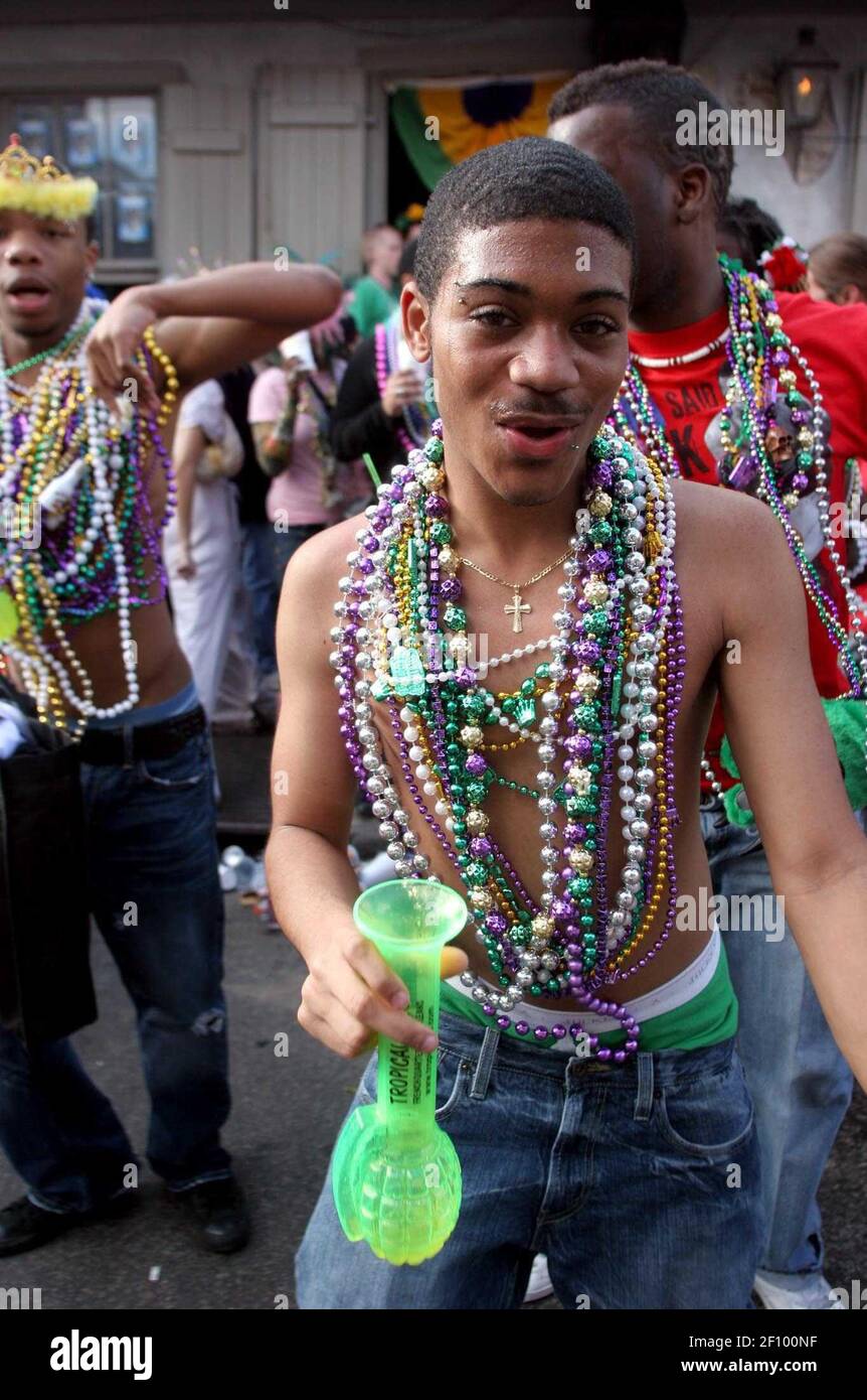 February 24 2009. New Orleans, Louisiana. Mardi Gras. Fat Tuesday ...