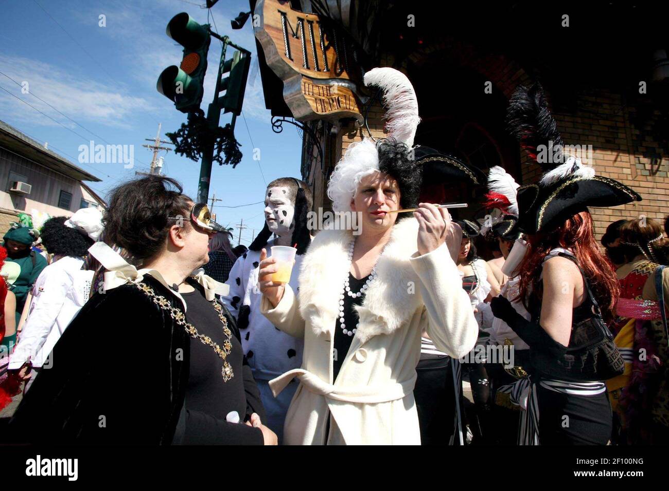 February 24 2009. New Orleans, Louisiana. Mardi Gras. Fat Tuesday ...
