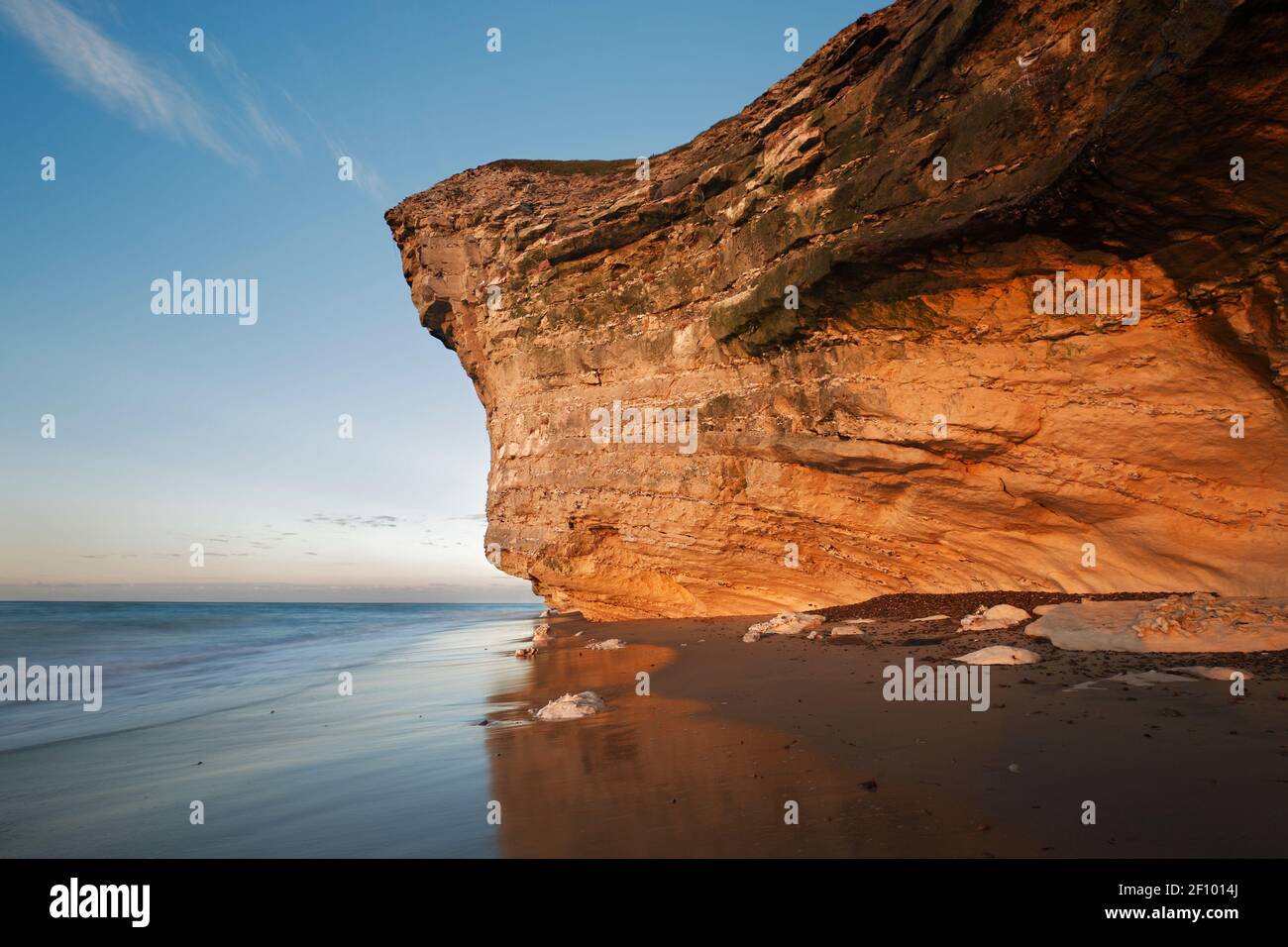 Bulbjerg cliff at the Jammerbugt in North Jutland, Denmark Stock Photo ...