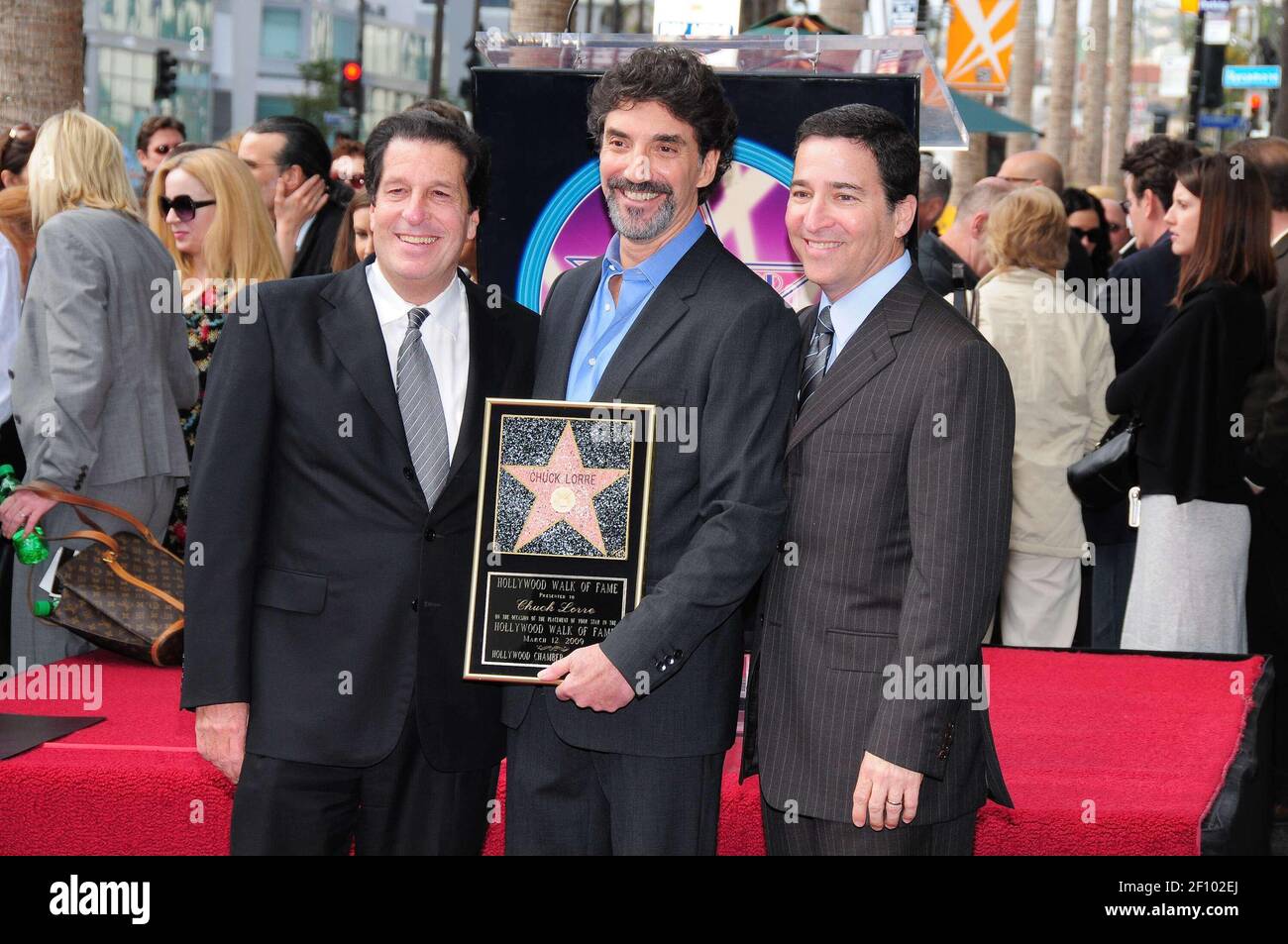 Peter Roth, Chuck Lorre and Bruce Rosenbloom. 12 March, 2009, Hollywood ...