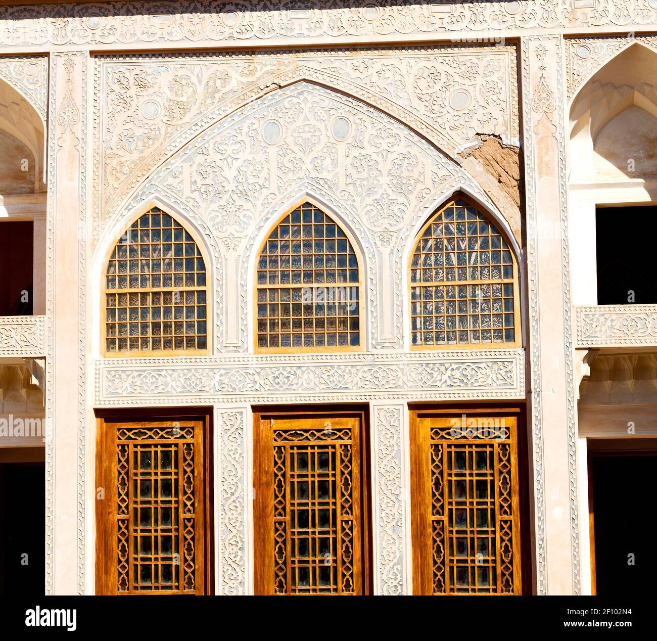 In iran the old architecture window Stock Photo - Alamy