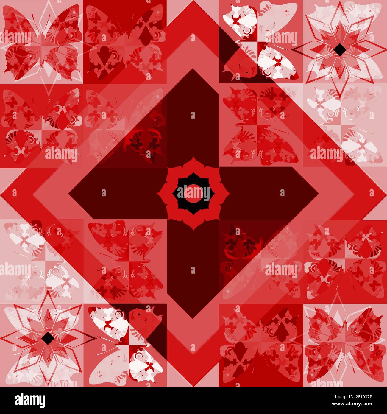 Graphic patchwork consisting of simple geometric shapes, patterns ...