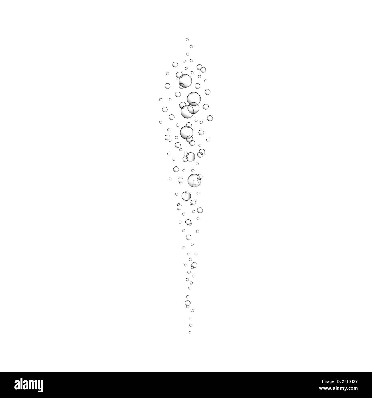 Streaming oxygen bubbles. Carbon dioxide effect in fizzy drinks like ...