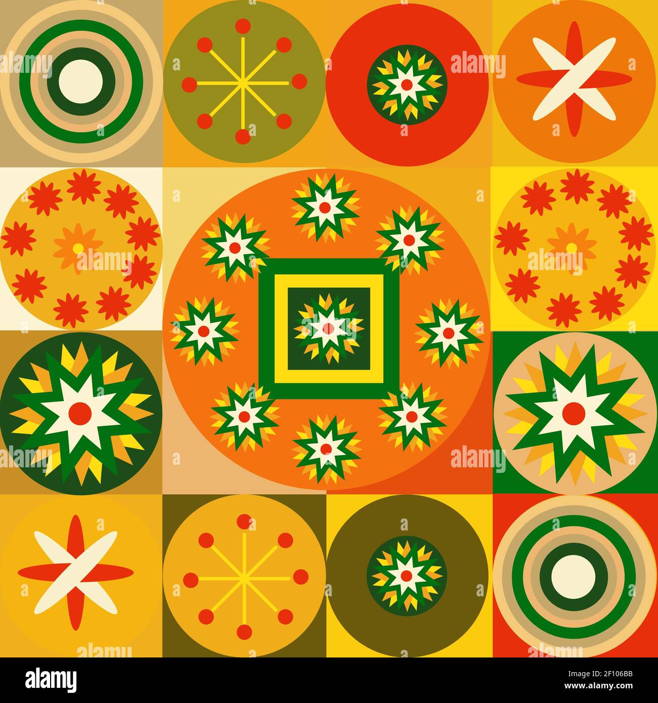 Graphic patchwork consisting of simple geometric shapes Stock Photo - Alamy