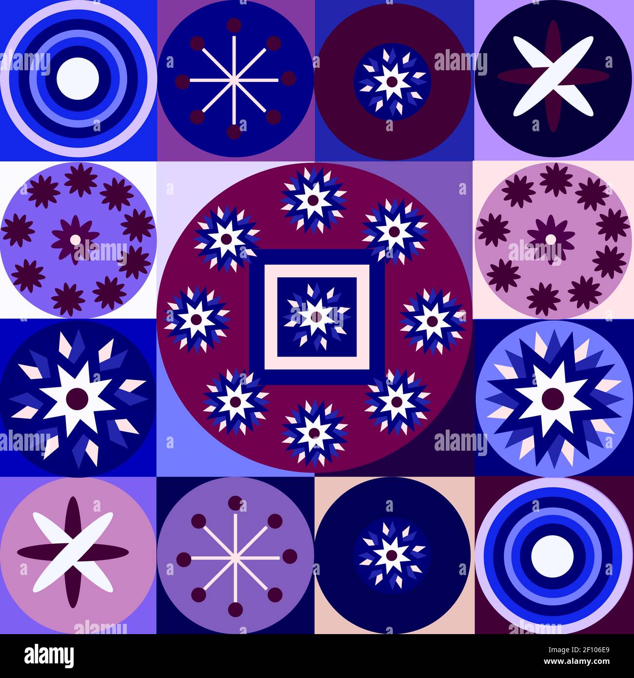 Graphic patchwork consisting of simple geometric shapes Stock Photo - Alamy