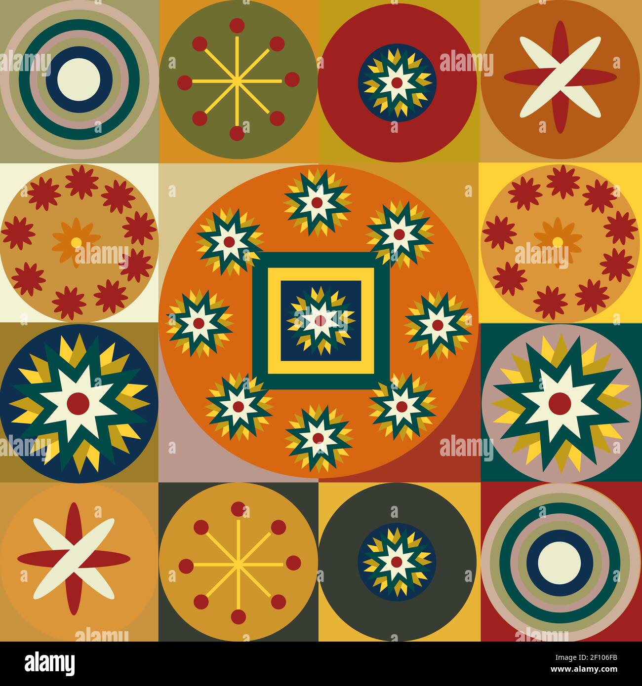 Graphic patchwork consisting of simple geometric shapes Stock Photo - Alamy