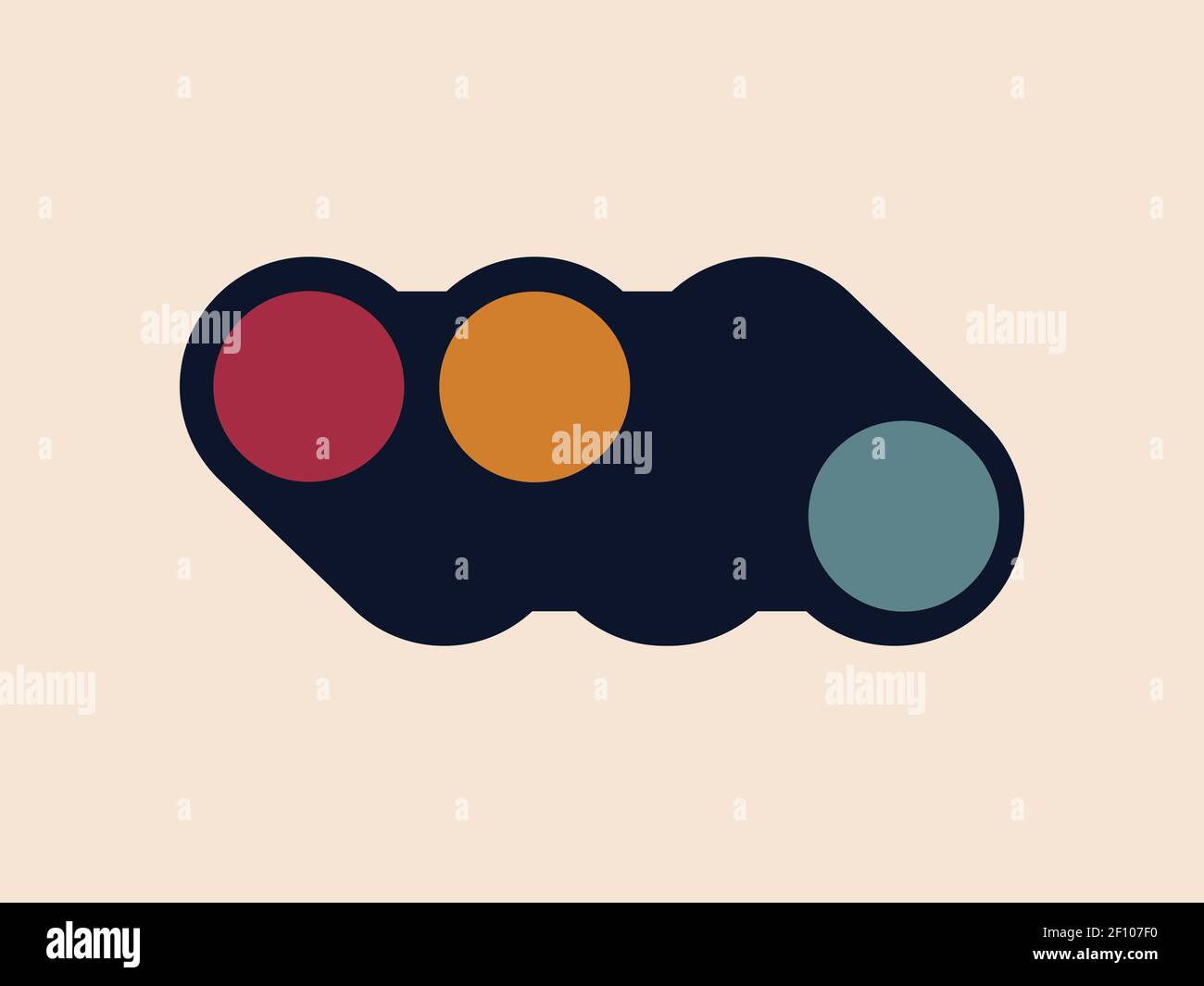 Mixed signals concept. Abstract traffic lights. Flat design ...