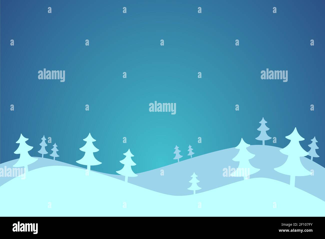 Cartoon winter background with pine trees. Christmas theme. Design ...