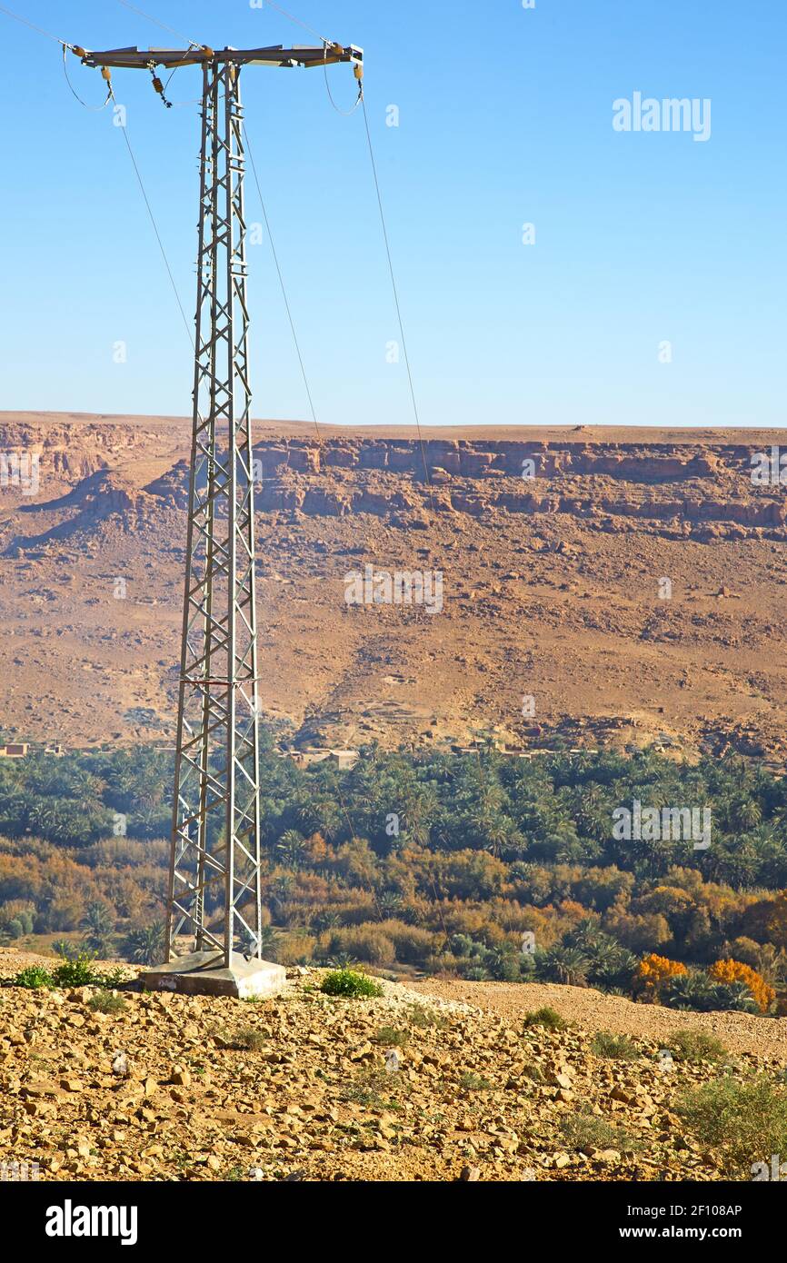 Utility pole in africa pylon Stock Photo - Alamy