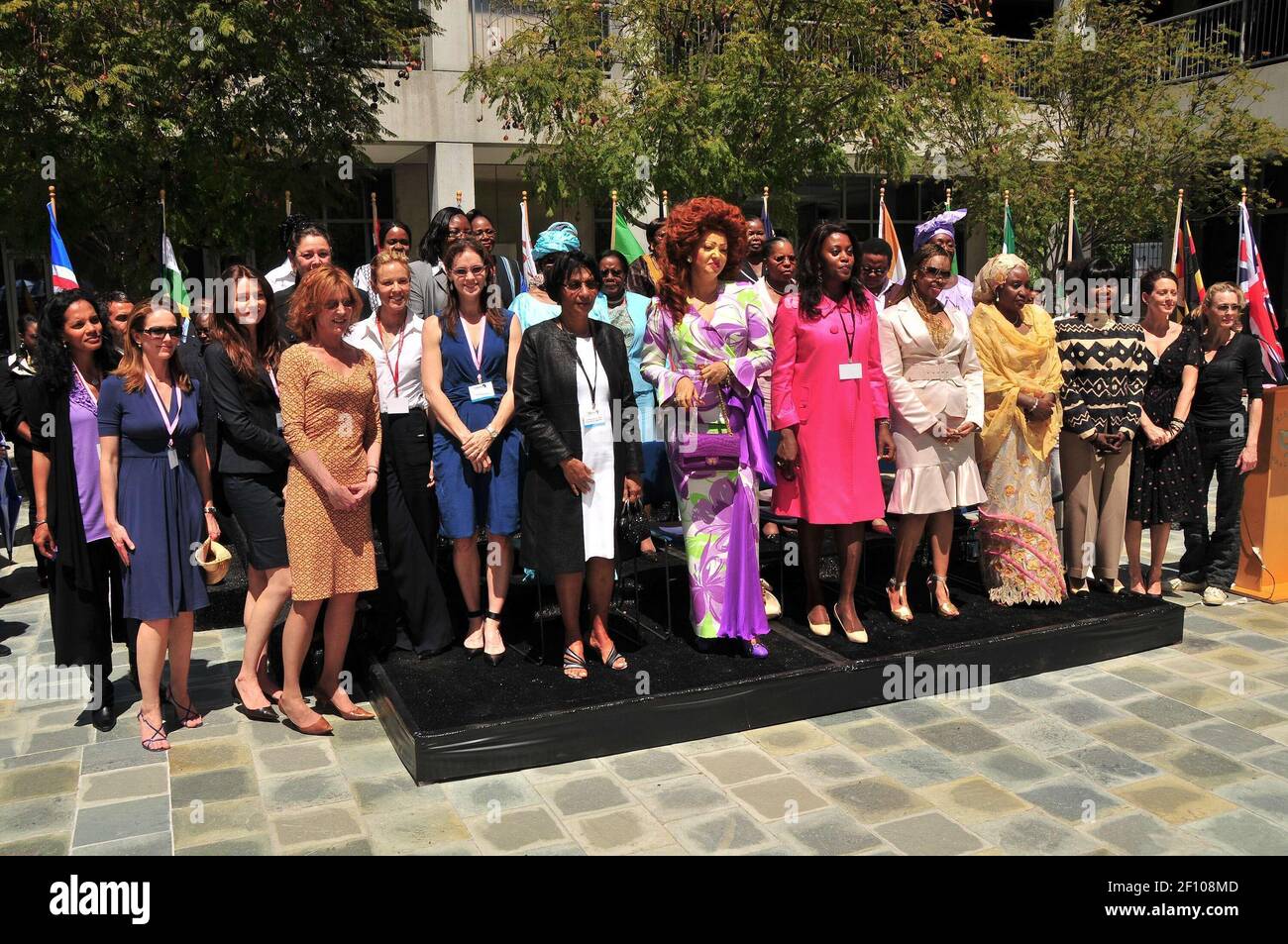 African delegates (Back row L-R) Ida Odinga, wife of the Kenyan prime ...