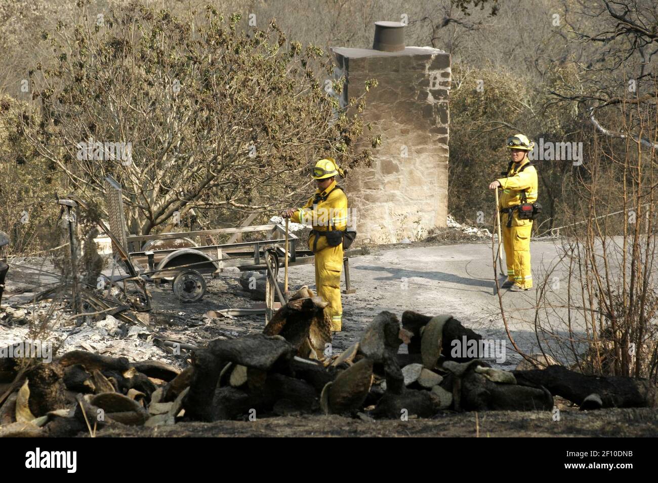 7 May 2009 - Santa Barbara, CA -Fire crews work to extinguish Jesusita ...