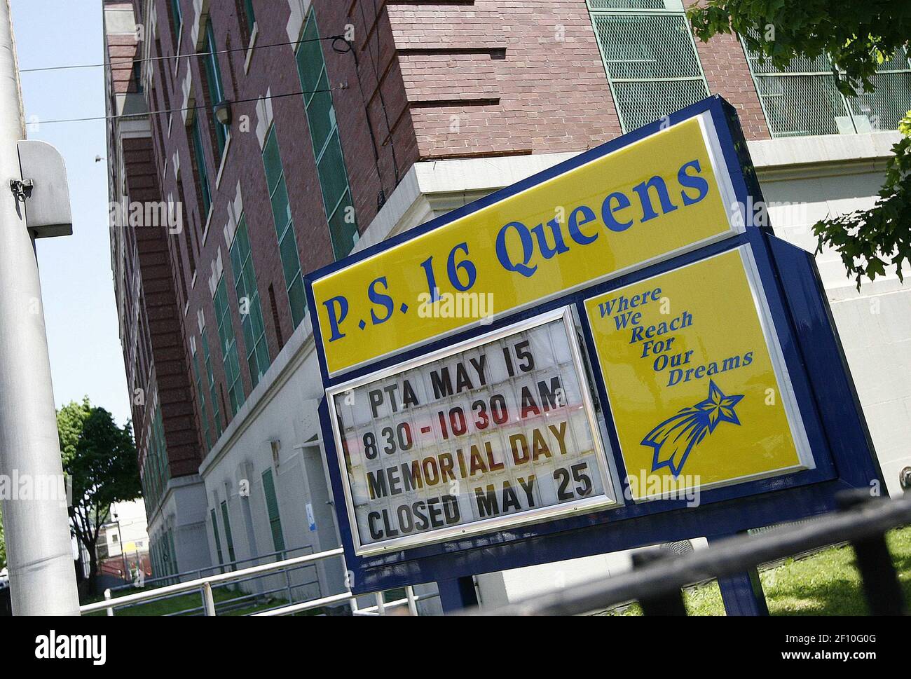 15 May 2009 - Queens, New York, NY - An outside view of PS 16Q. It was ...