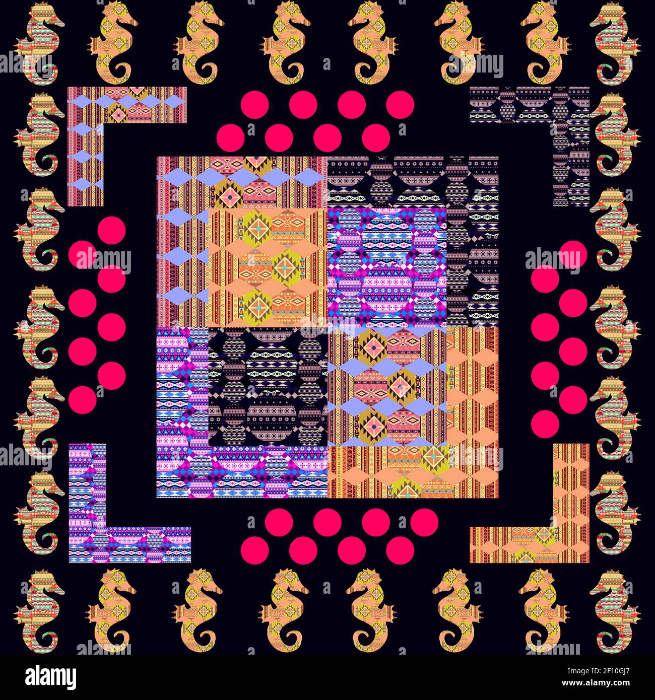 Graphic patchwork in which elements of geometric shapes Stock Photo - Alamy