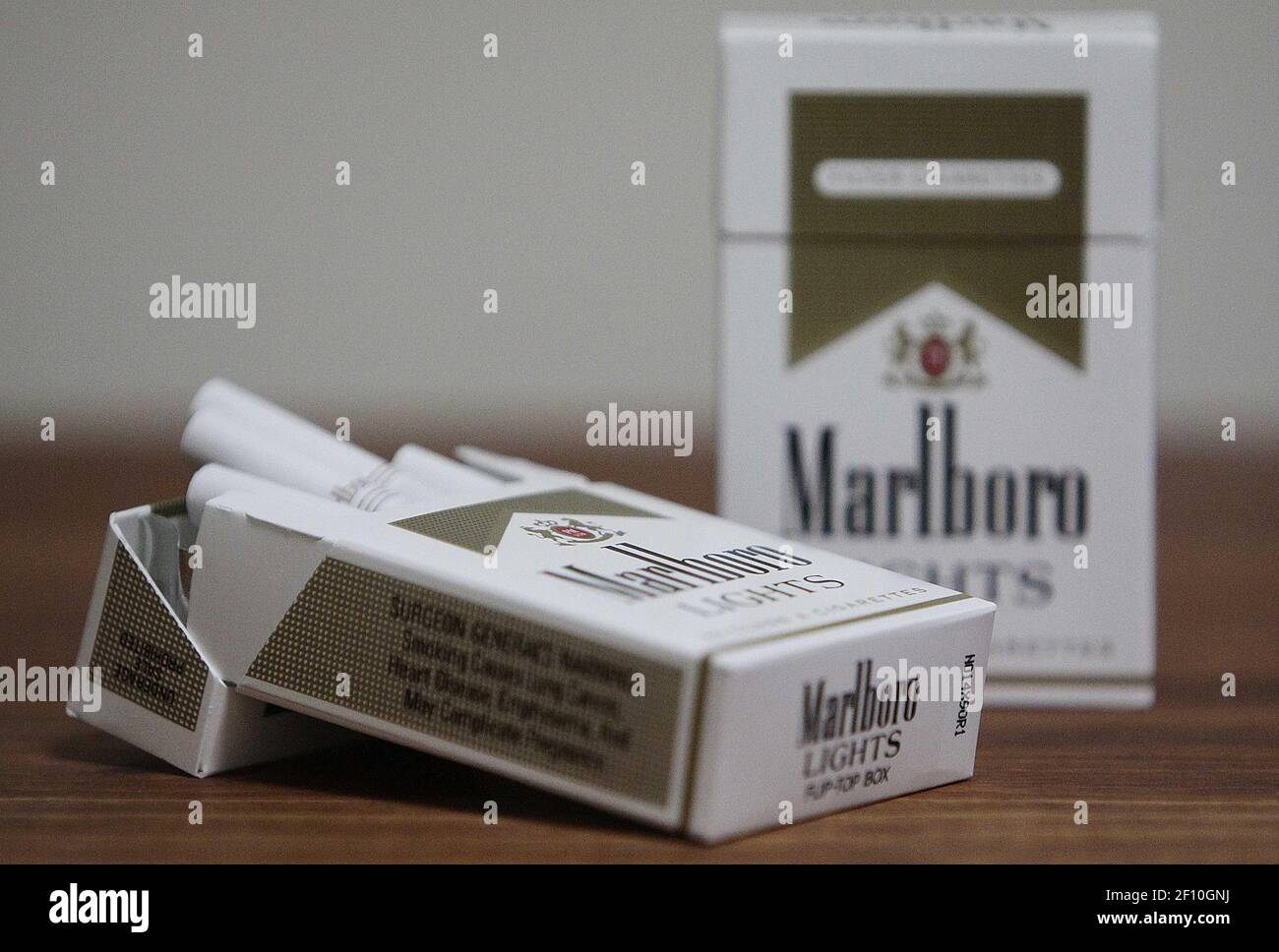 27 May 2009 - Fort Salonga, NY - A pack of Marlboro Lights cigarettes ...