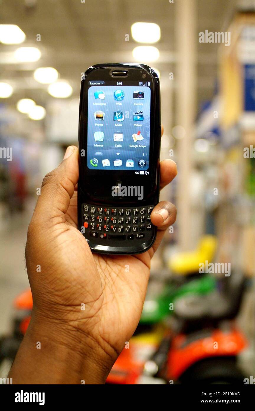 10 June 2009 - Miami, Florida - Sprint Palm Pre with slide-out QWERTY ...