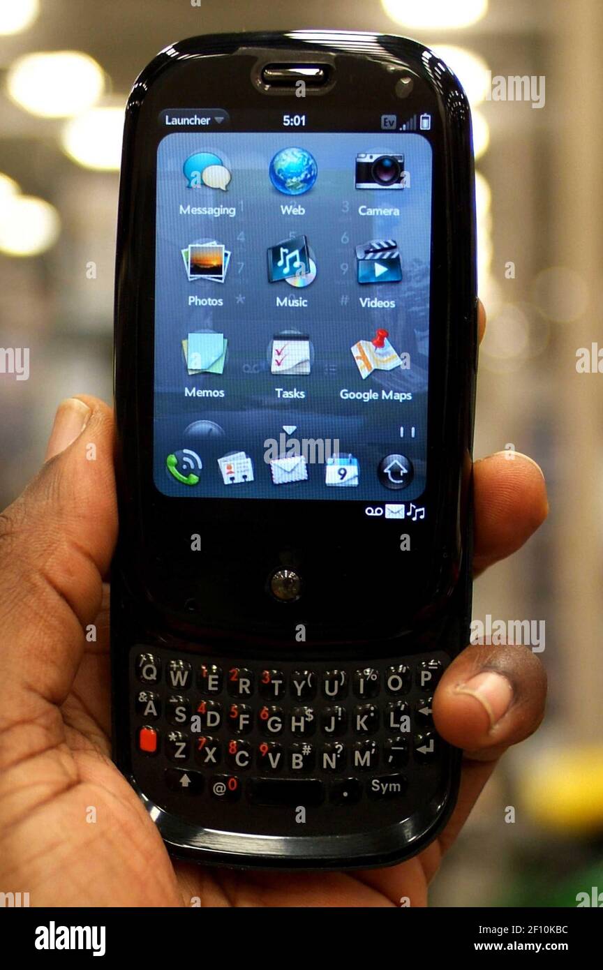 10 June 2009 - Miami, Florida - Sprint Palm Pre with slide-out QWERTY ...