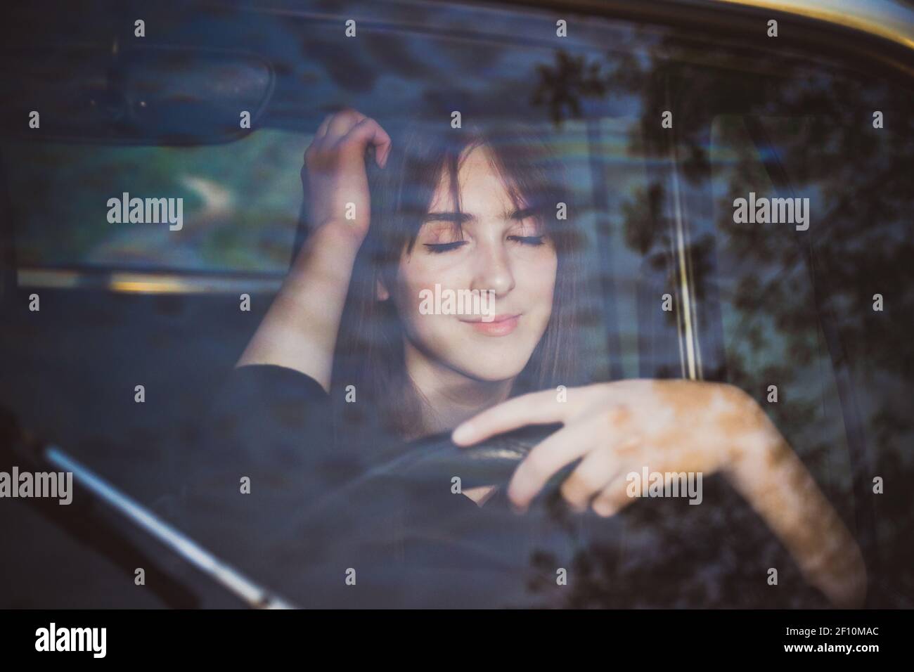 Windshield view traffic hi-res stock photography and images - Alamy