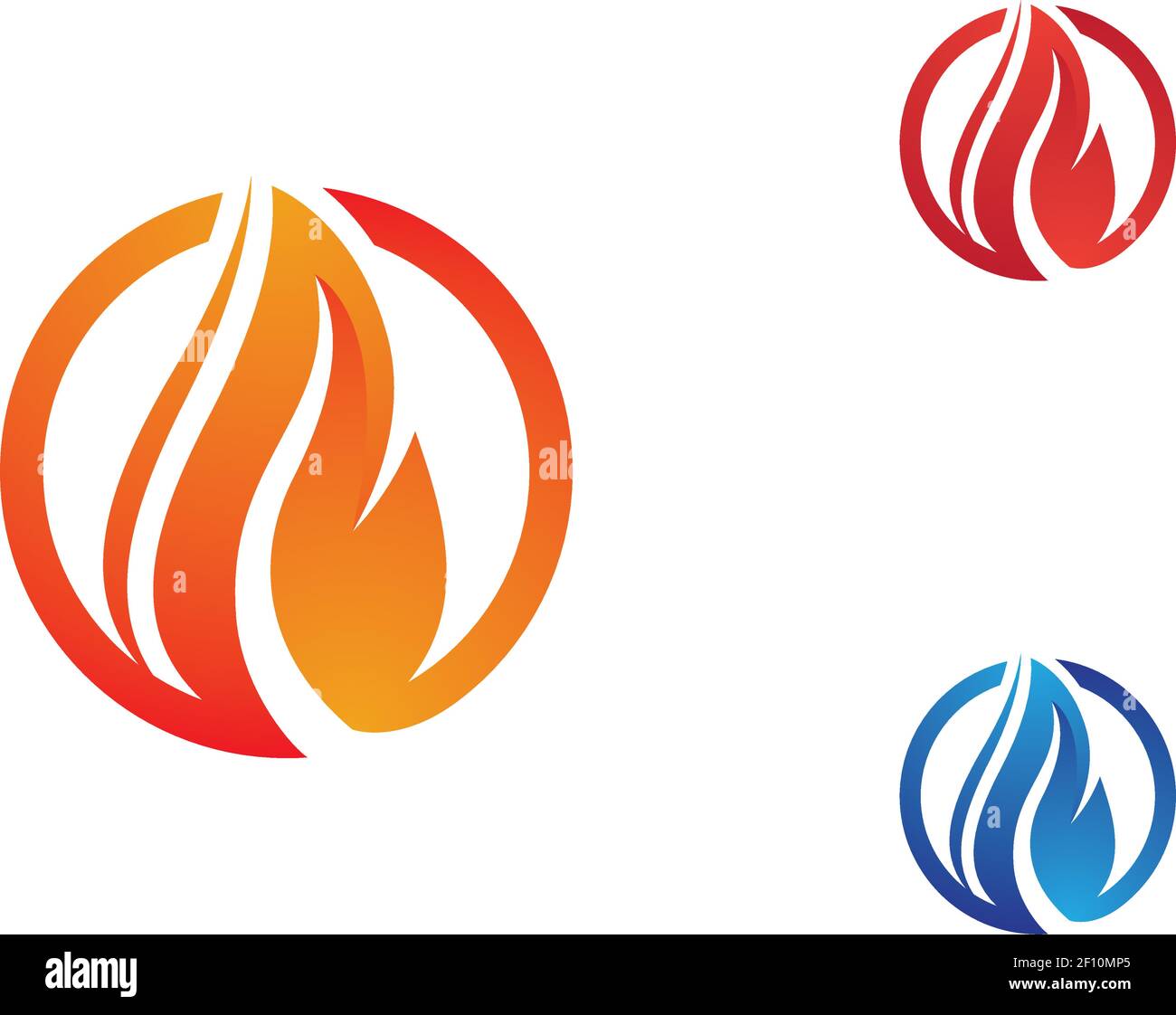 Fire flame Logo Template vector icon Oil, gas and energy logo concept ...