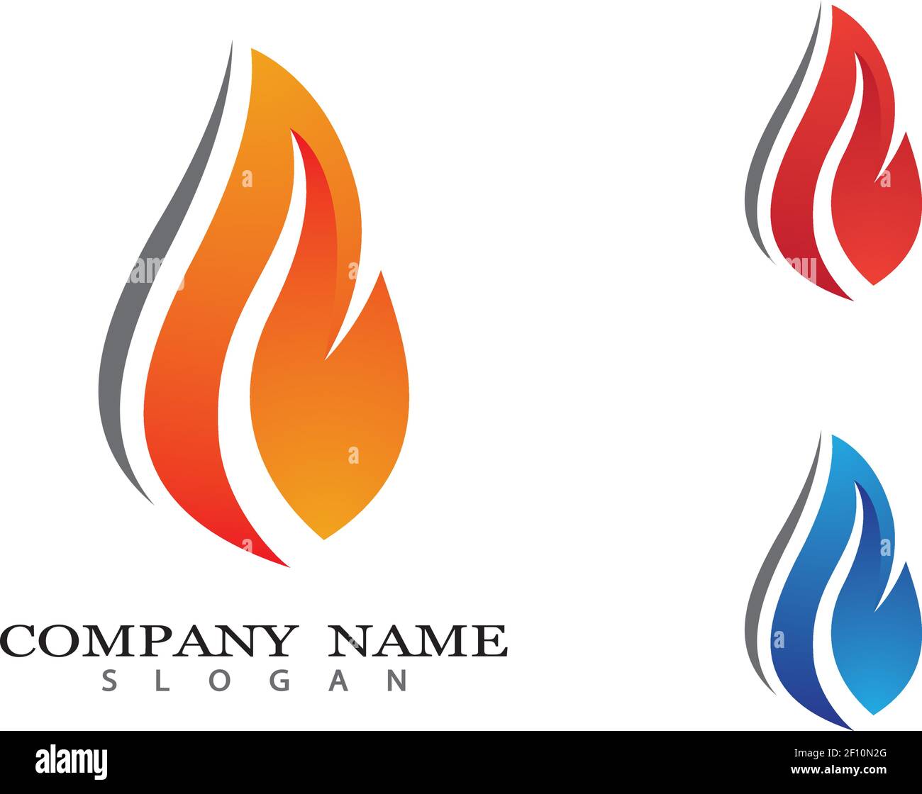 Fire flame Logo Template vector icon Oil, gas and energy logo concept ...