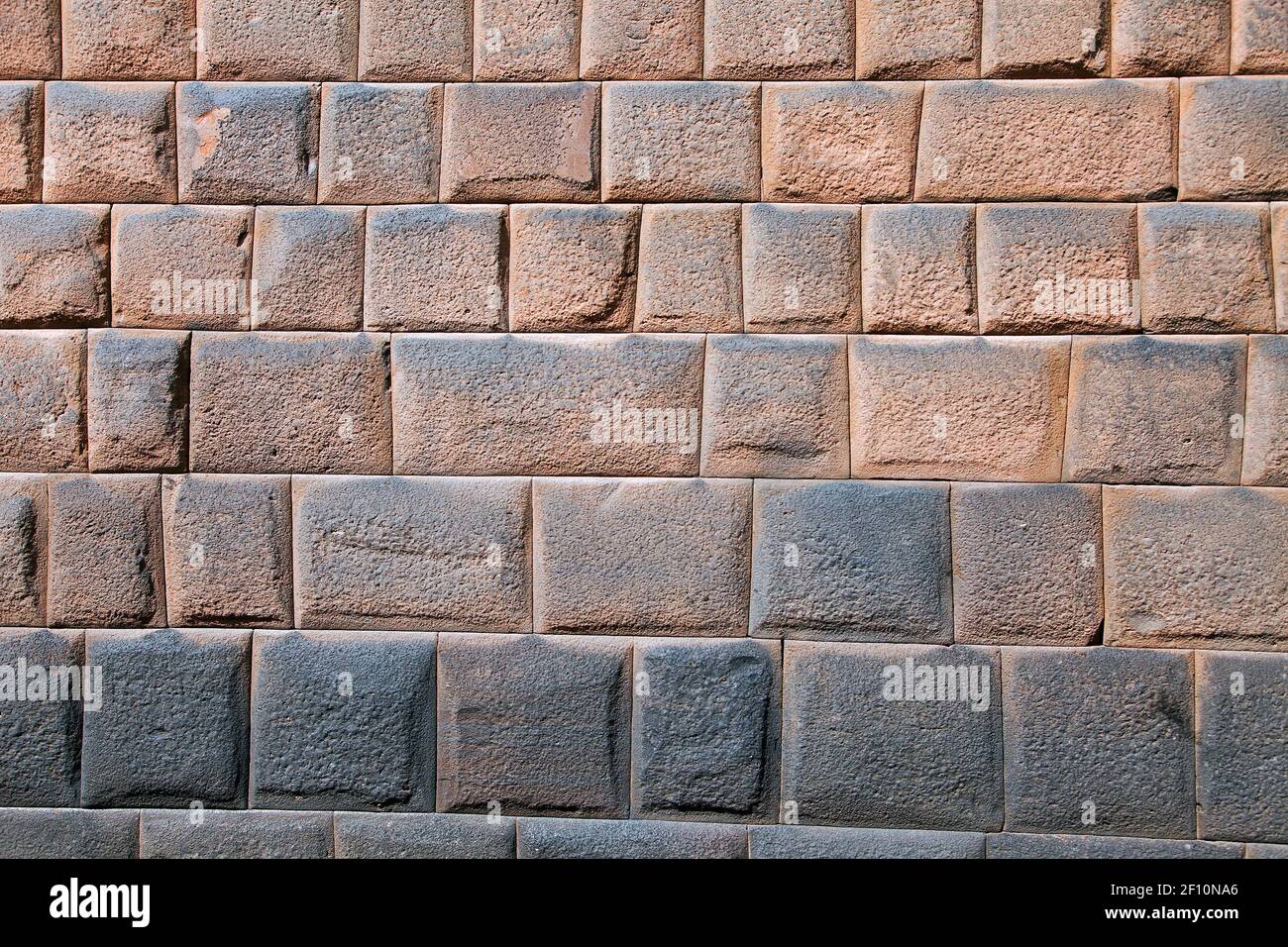 Detail of stone wall in Cusco or Cuzco town, Historic incan ...