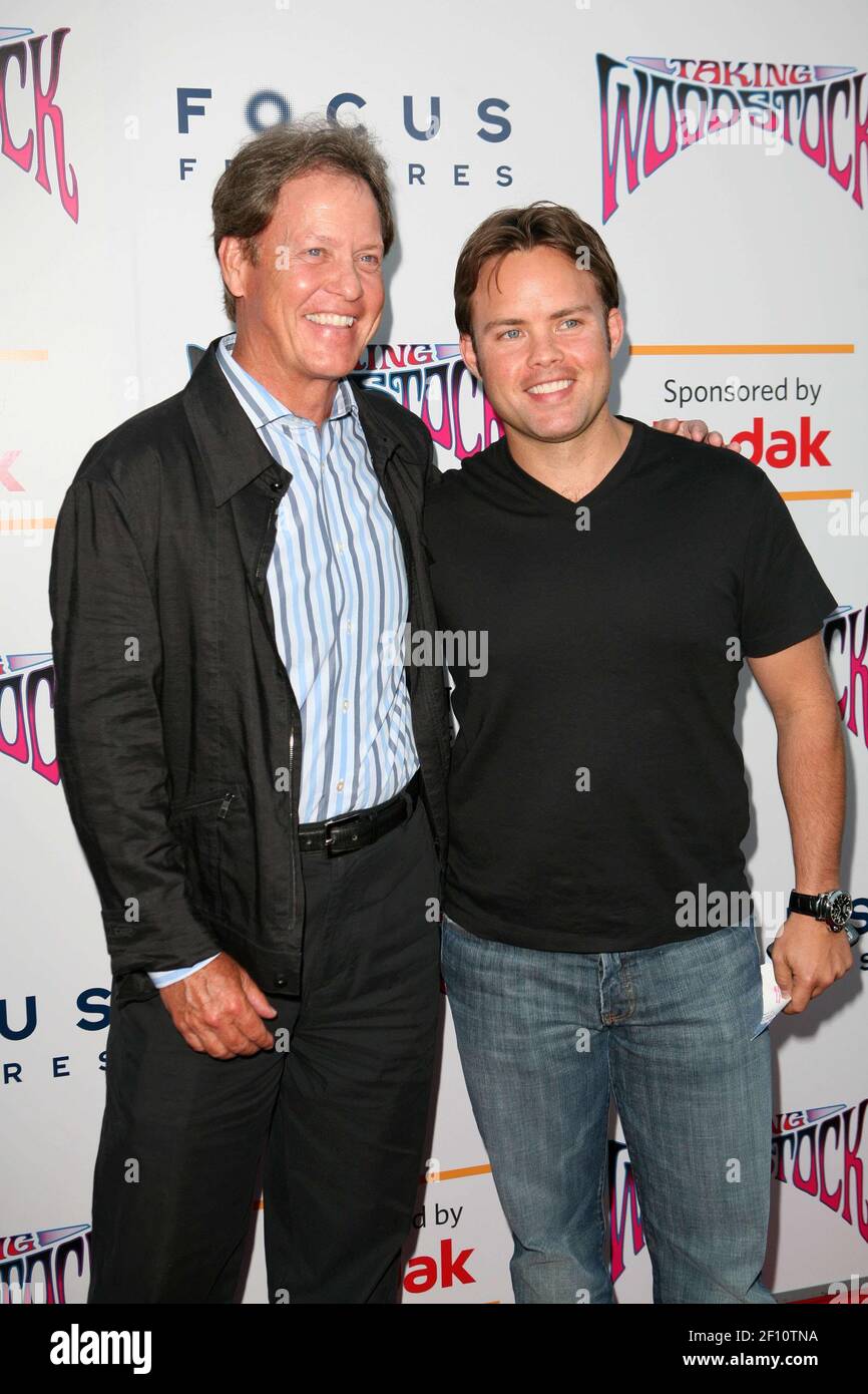 04 August 2009- Hollywood, California- Rick Dees arrives with his son ...