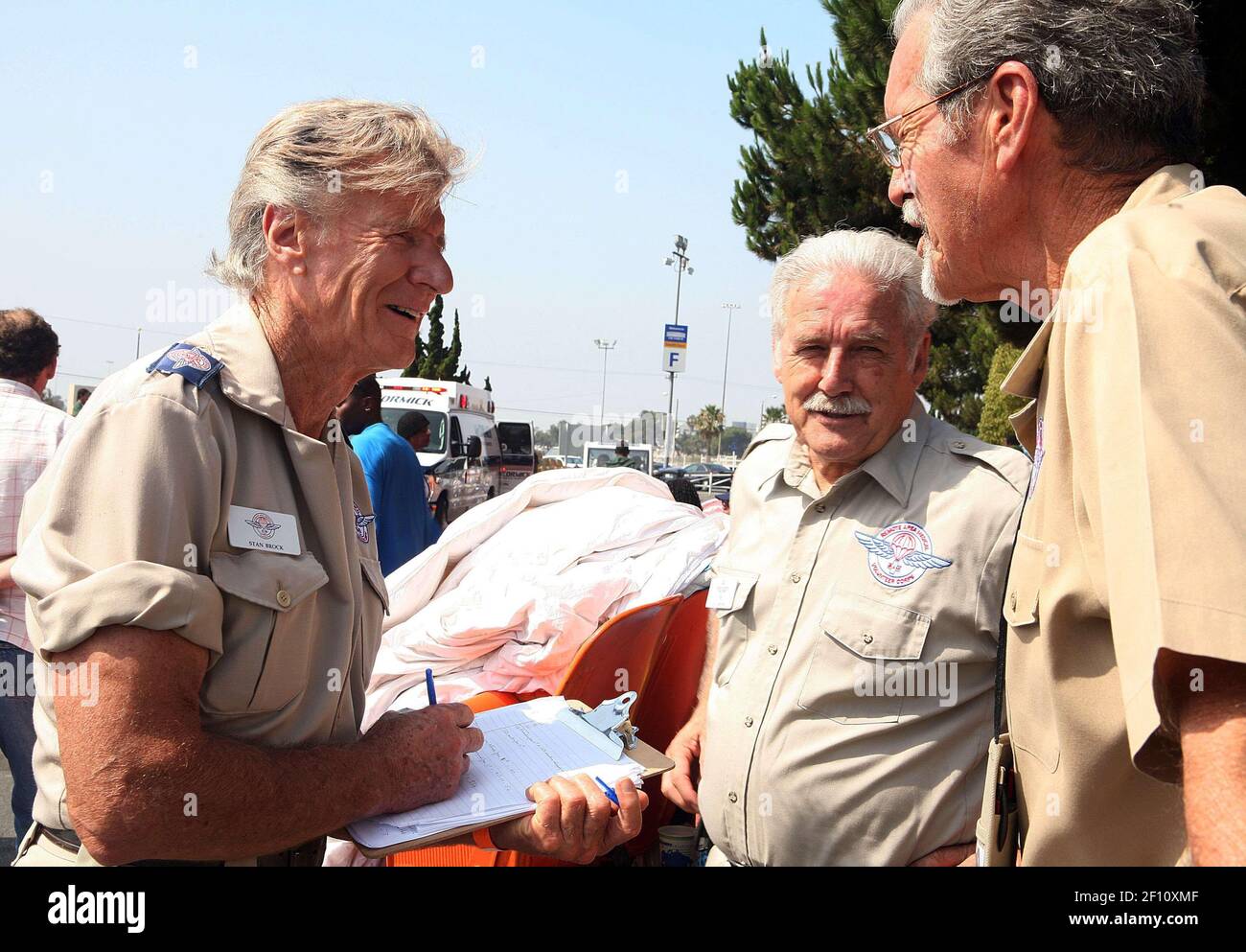 12 August 2009- Inglewood, California- Founder Stan Brock, left, talks ...