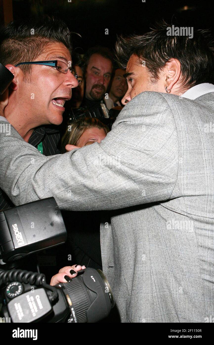 12 September 2009- Toronto, Canada- Actor Colin Farrell confronts ...