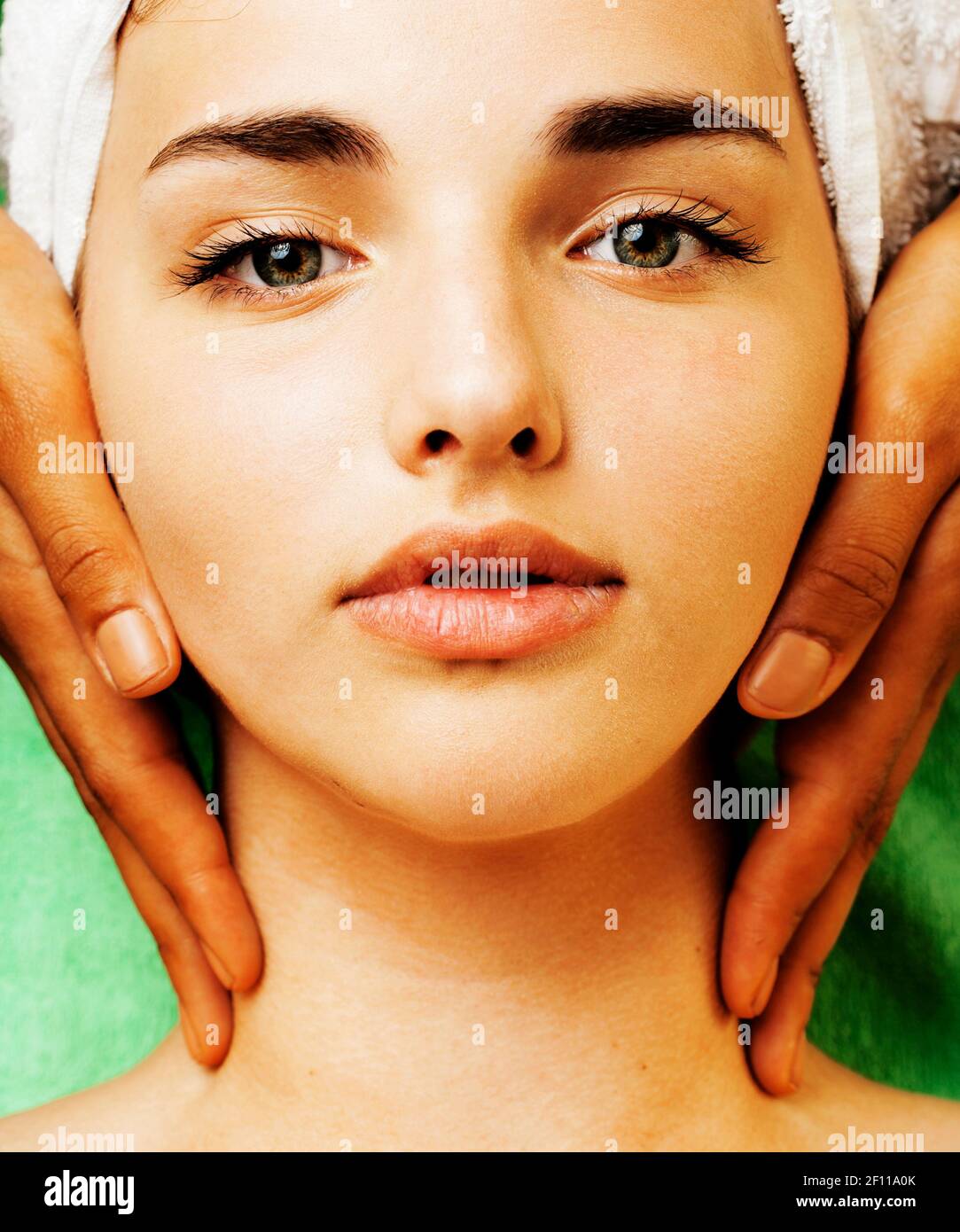 stock photo attractive lady getting spa treatment in salon Stock Photo ...