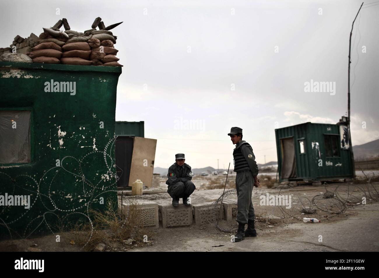 8 November 2009 - Kabul, Afghanistan - An afghan Police Station in ...