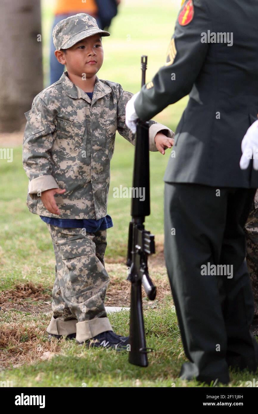 11 November 2009- Westwood, California- Nathaniel Stone, 5, walks near ...