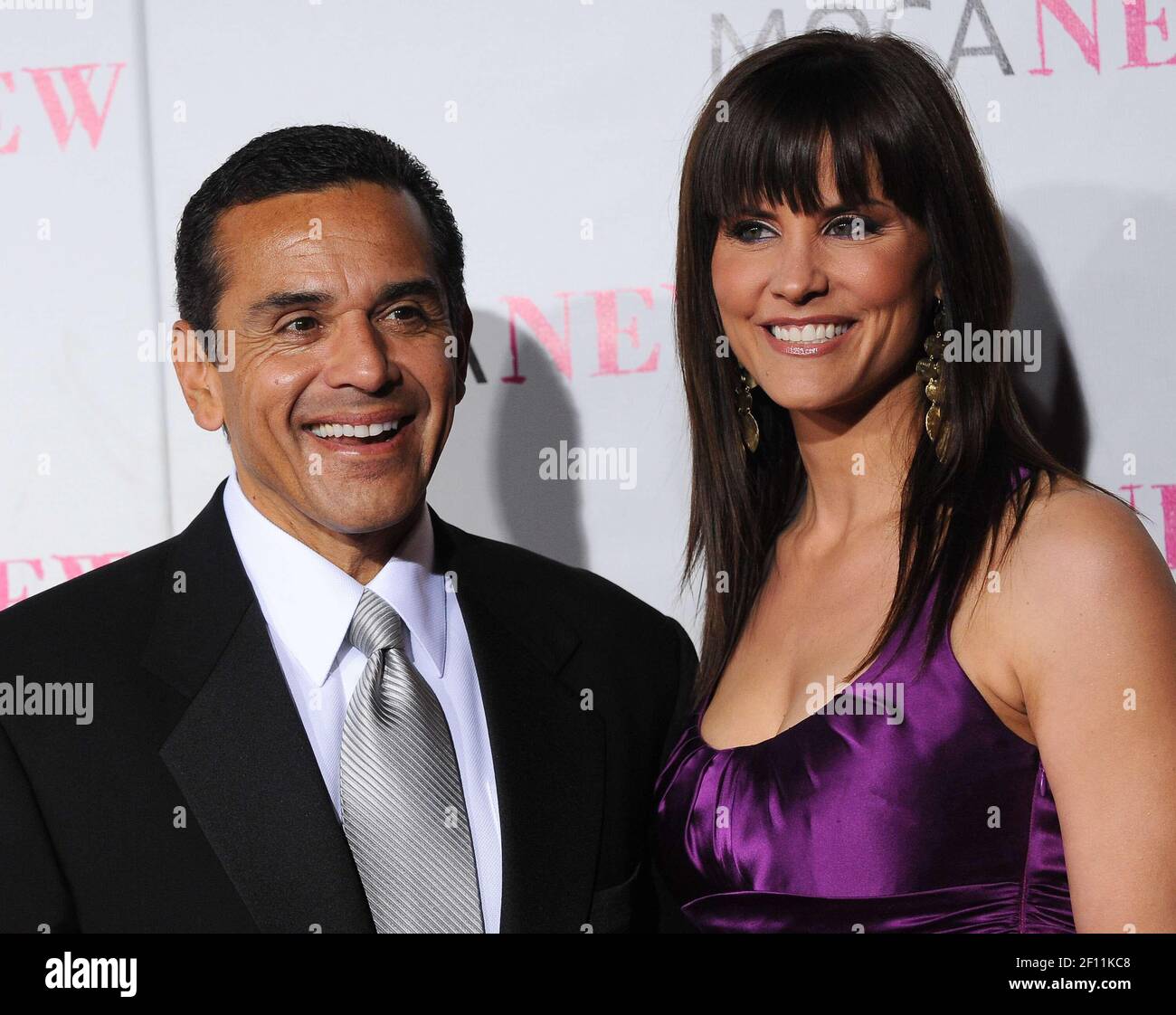 Mayor of Los Angeles Antonio Villaraigosa and Lu Parker. 14 November ...