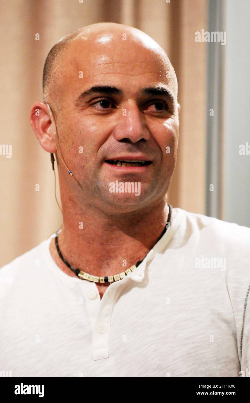 16 November 2009 - Miami, Florida - Andre Agassi signs copies of his ...