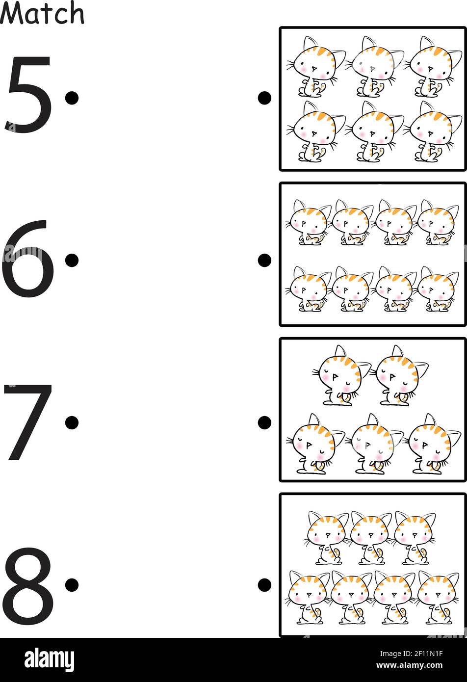 vector cartoon cat pre school activity game Stock Vector Image & Art ...