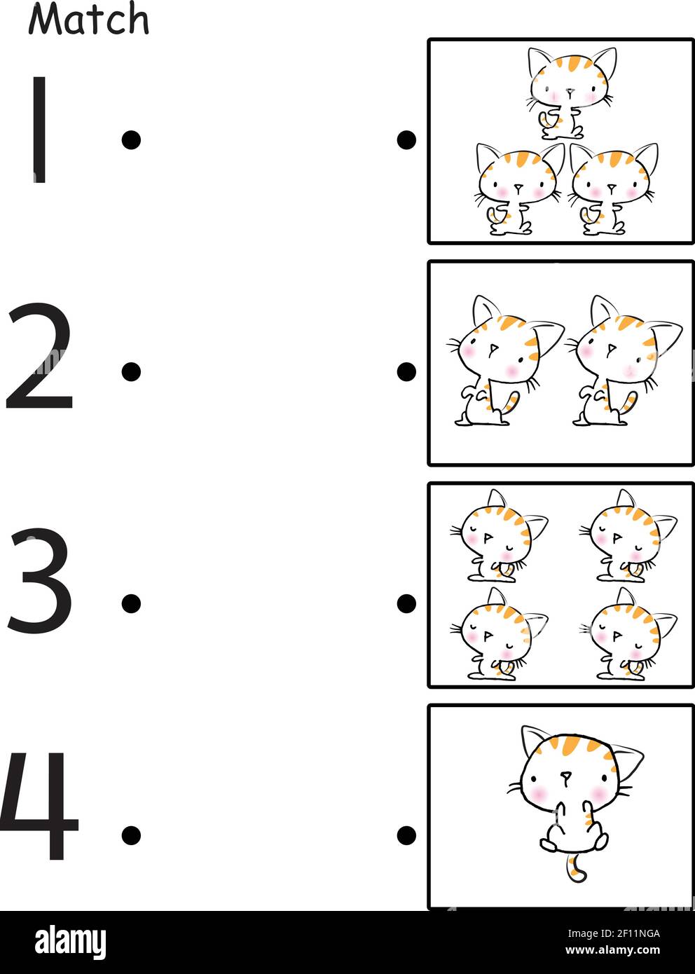 vector cartoon cat pre school activity game Stock Vector Image & Art ...