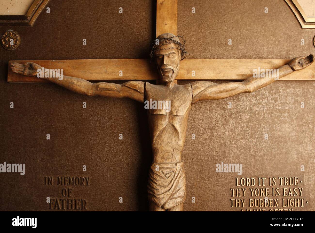 The hand carved wooden crucifix that was carried by Capt. Joseph O ...