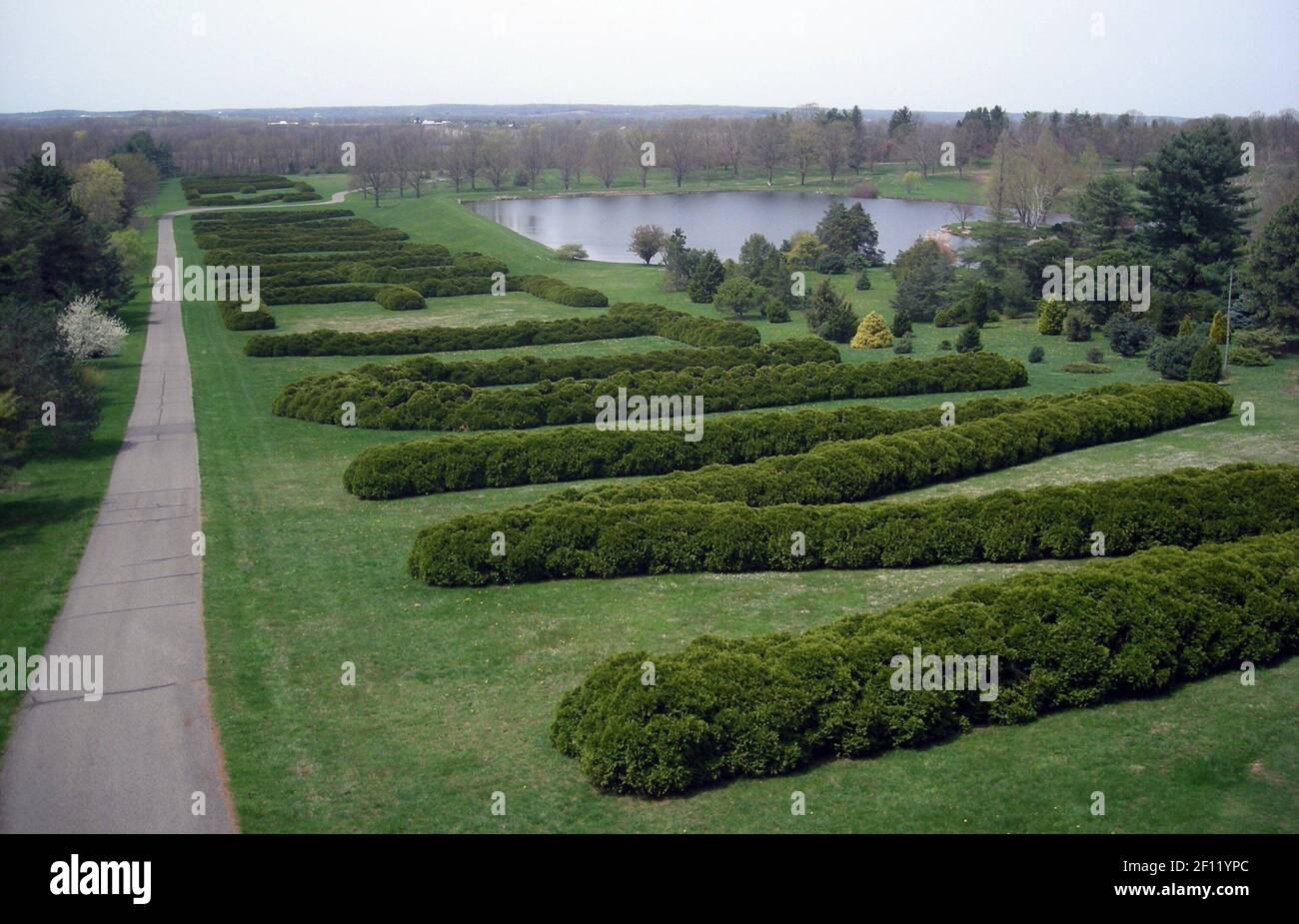 A 36-foot-high observation towers rises above Dawes Arboretum, spelled ...
