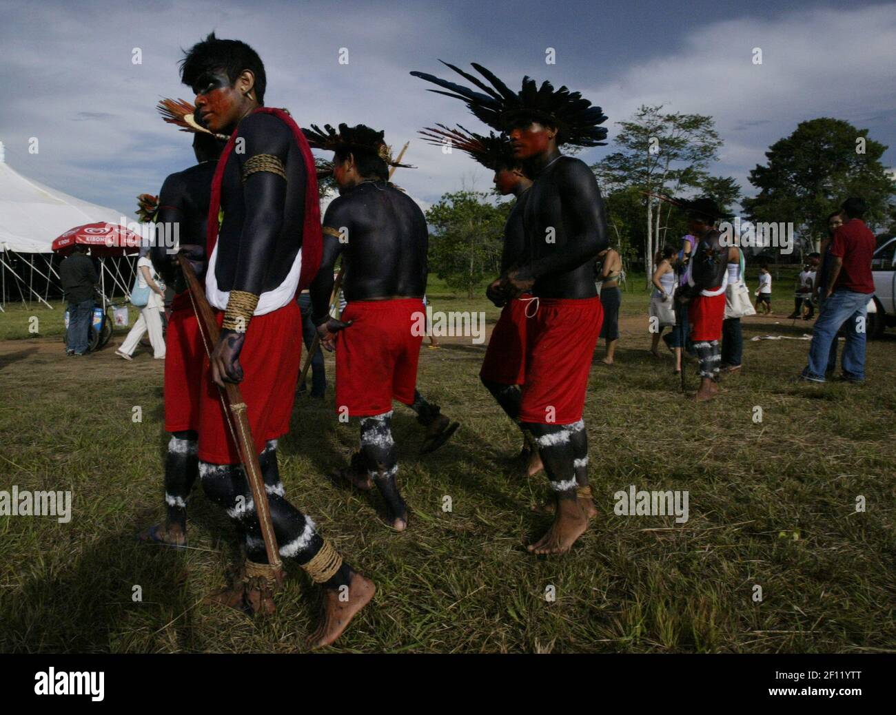 These images, taken on January 27th, 2009, show natives of The Kayapo ...