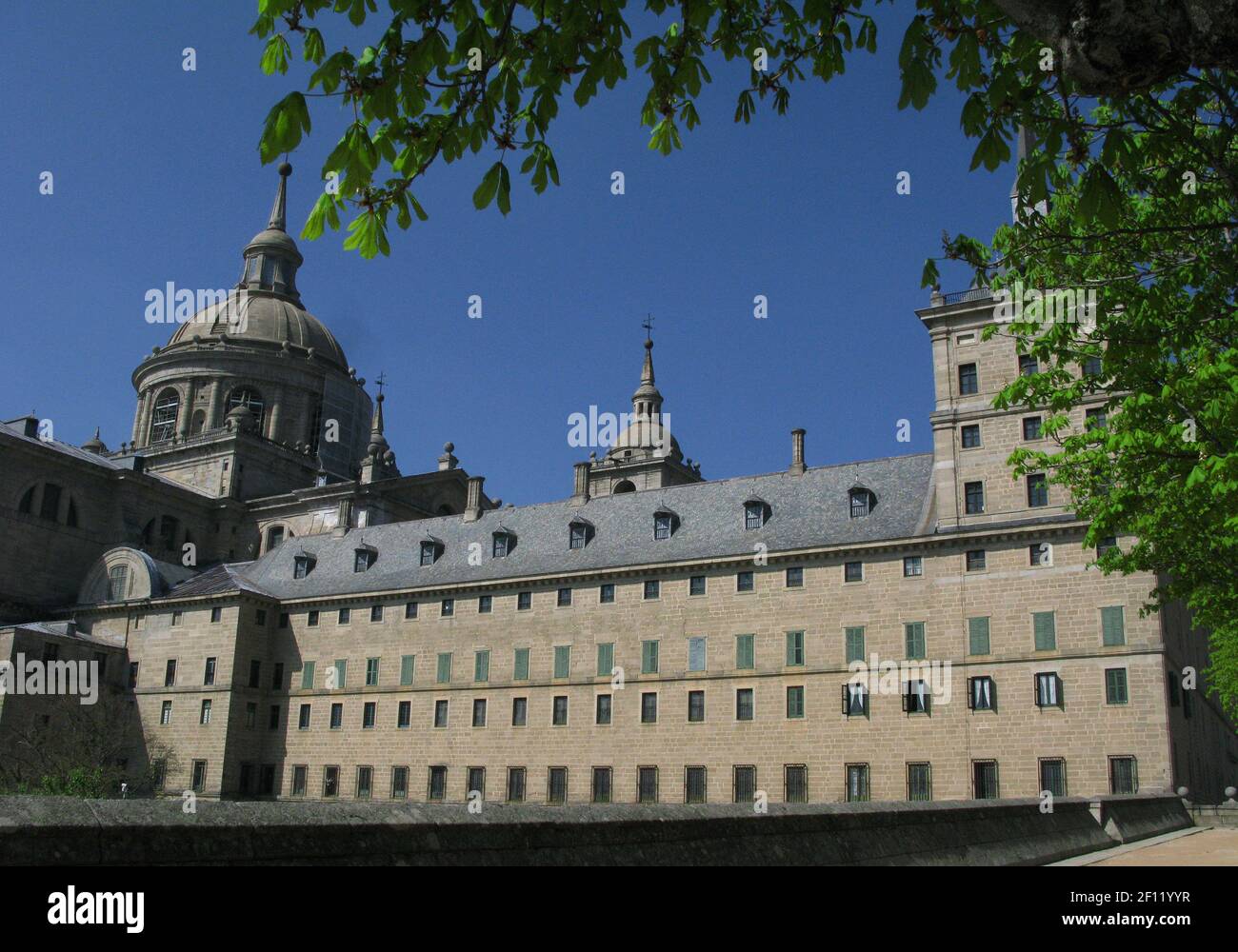 General view of the Real Monasterio of the San Lorenzo de el Escorial ...