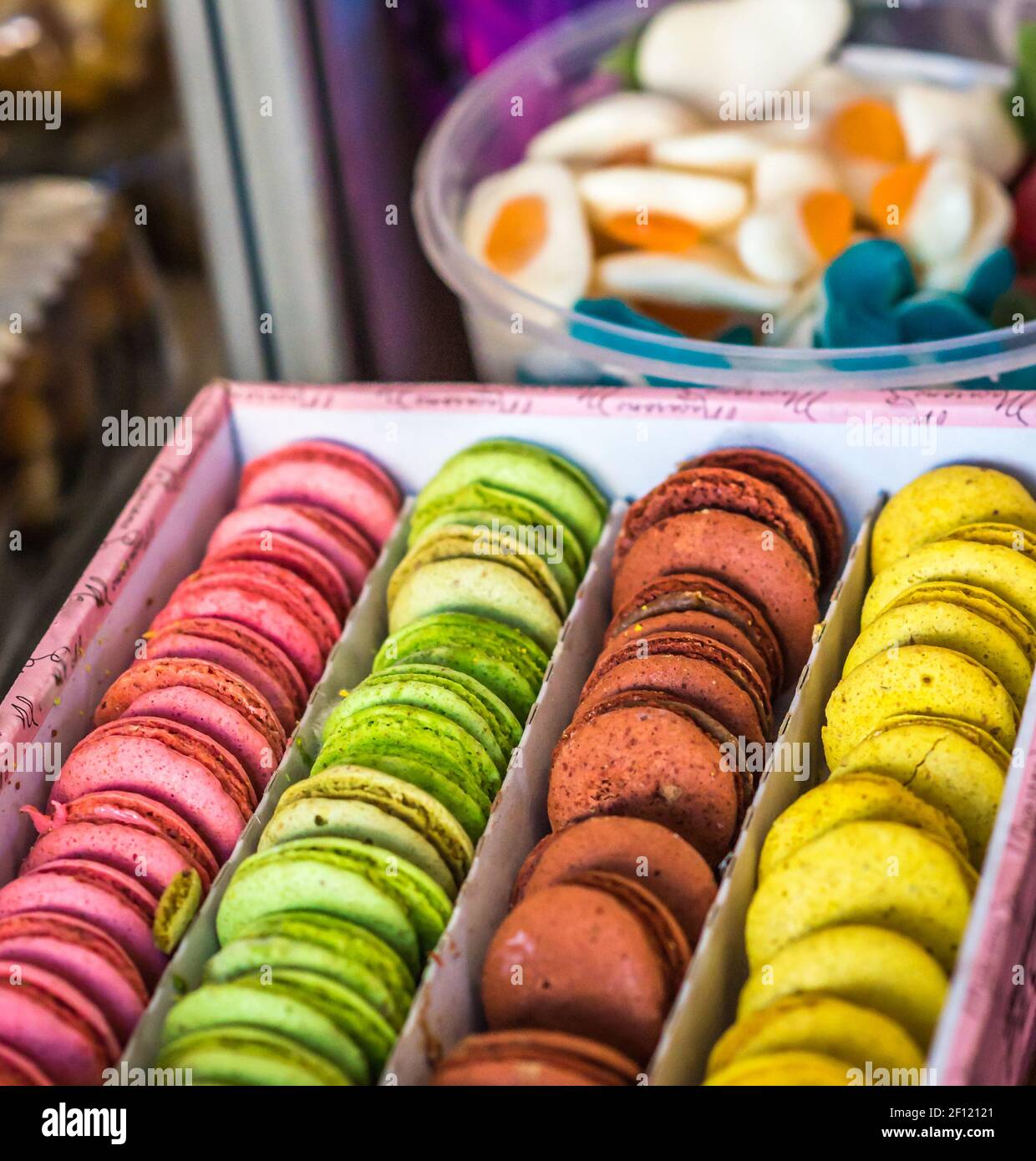 Assorted sweet colourful macaroons Stock Photo - Alamy